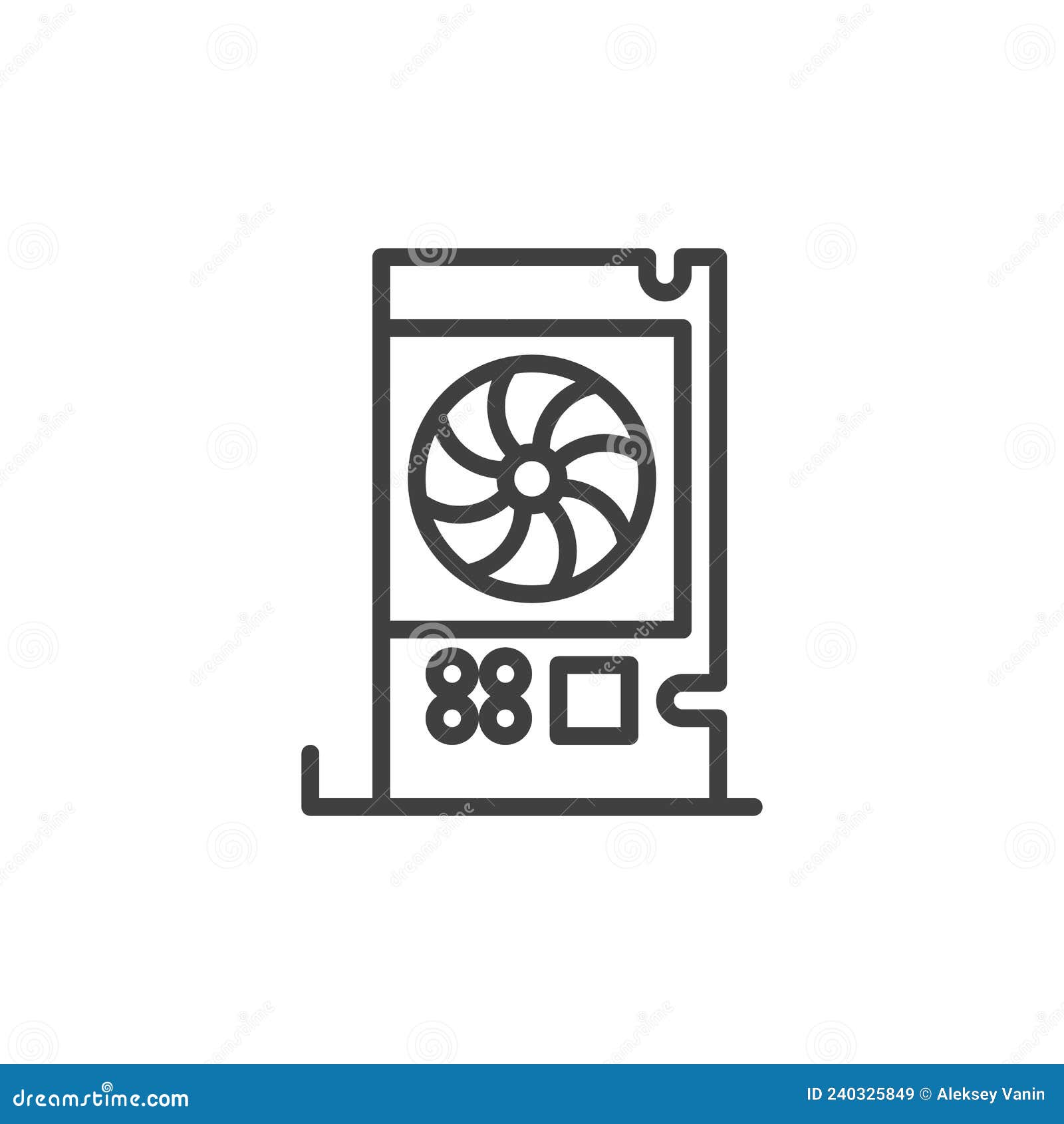 Gpu graphic card line icon stock vector. Illustration of logo - 240325849 Gpu graphic card line icon stock vector. Illustration of logo - 240325849