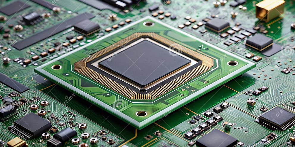 GPU Graphic Processing Unit Chip with Circuit Board AI Generative Stock ...