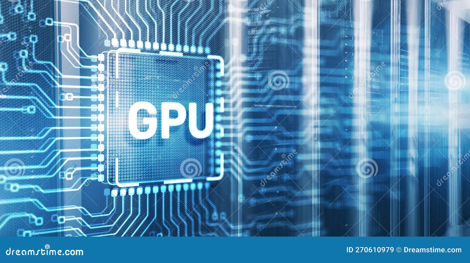 GPU Graphic Processor Hardware Tech. 3d Electronic Circuit Board Chip ...