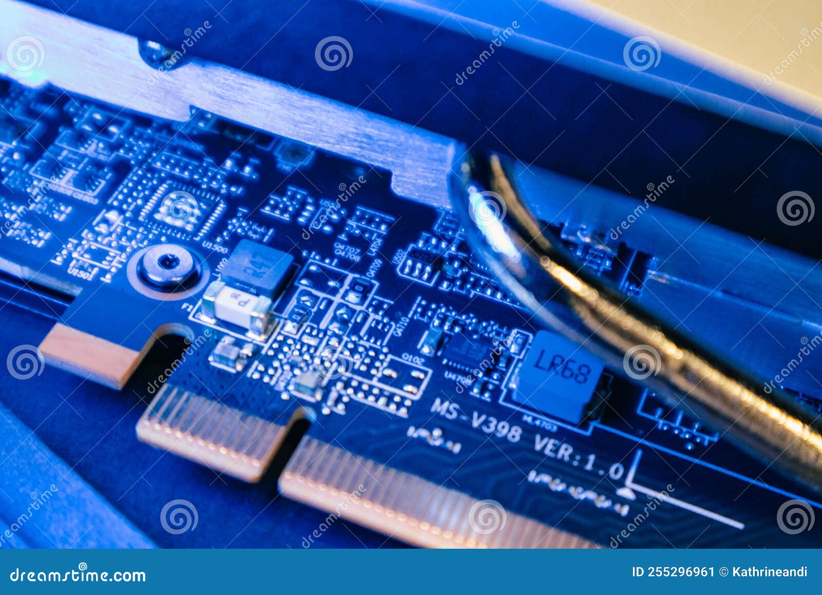 Gpu Graphics Card Chip Close-up, Hardware Details Stock Image - Image ...
