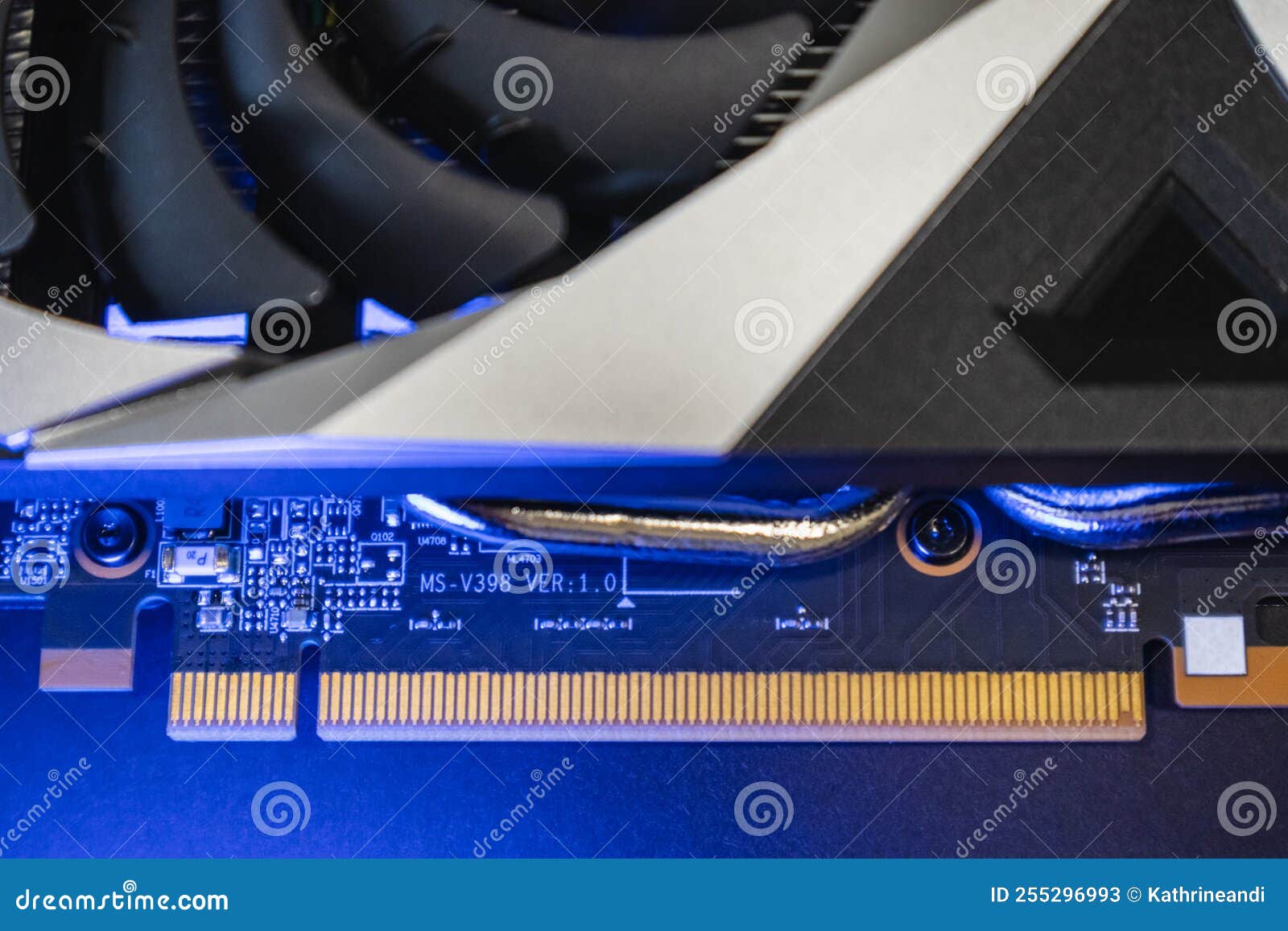 Details And Components Of A Blue Printed Circuit Board Royalty-Free ...