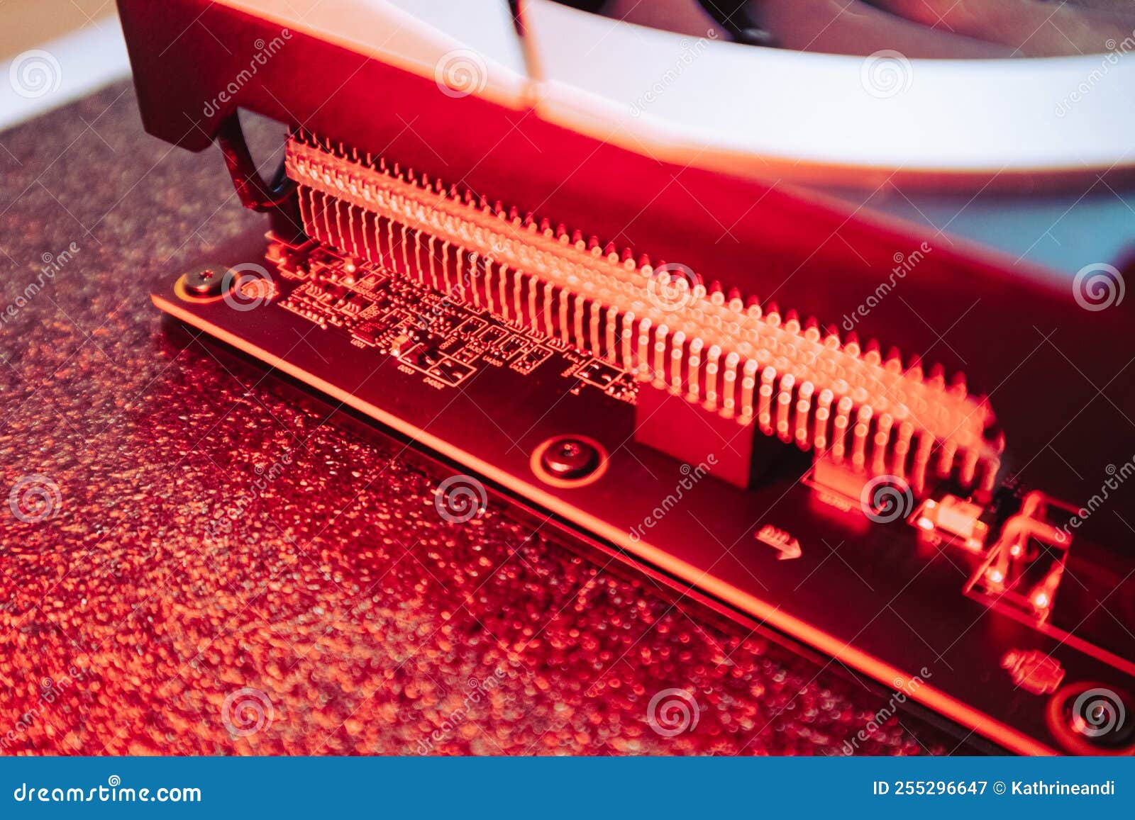Gpu Graphics Card Cooling System Close-up Details Stock Image - Image ...