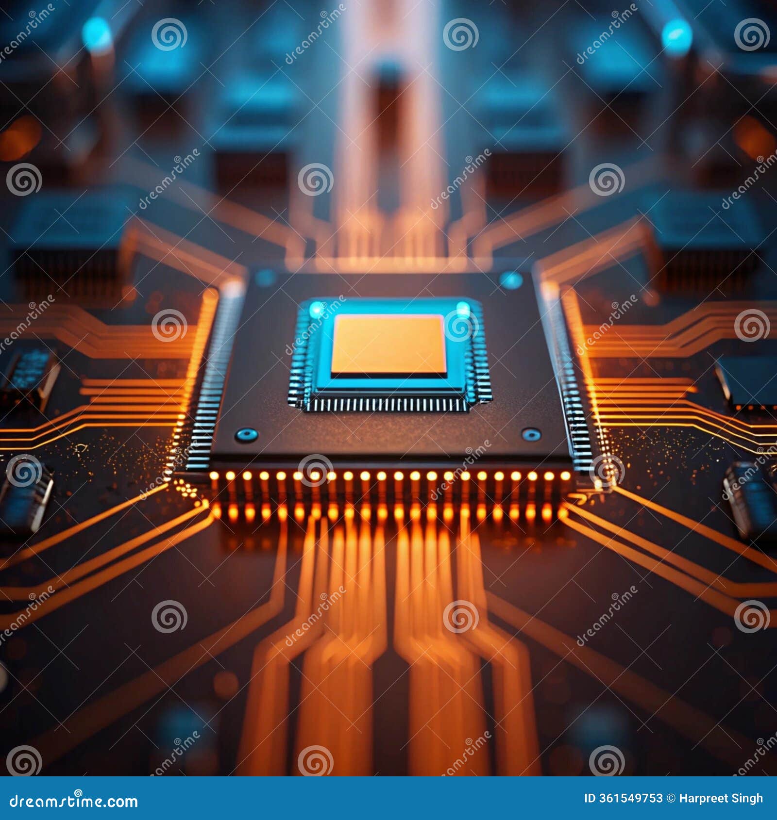 GPU (Graphics Processing Unit) Chip with Intricate Circuitry Stock ...