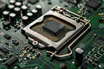 GPU (Graphics Processing Unit) Chip with Intricate Circuitry on a ...