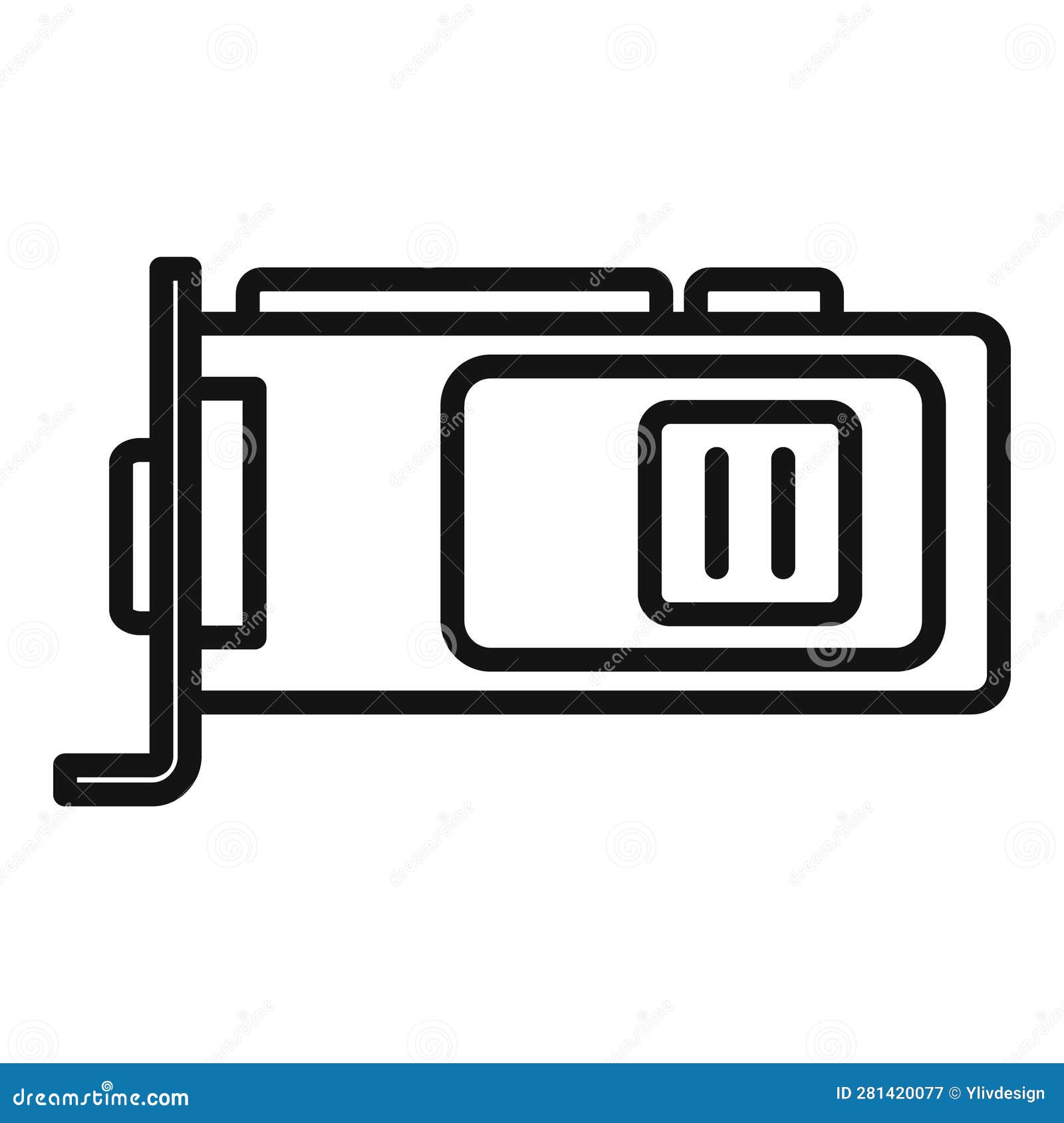 Gpu Hardware Icon Outline Vector. Computer Card Stock Vector ...