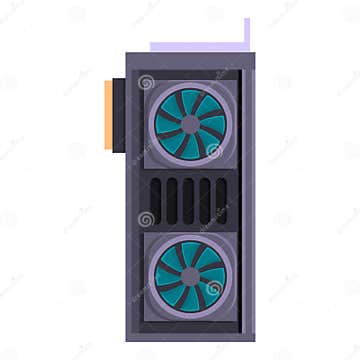 Gpu icon, cartoon style stock vector. Illustration of processing ...
