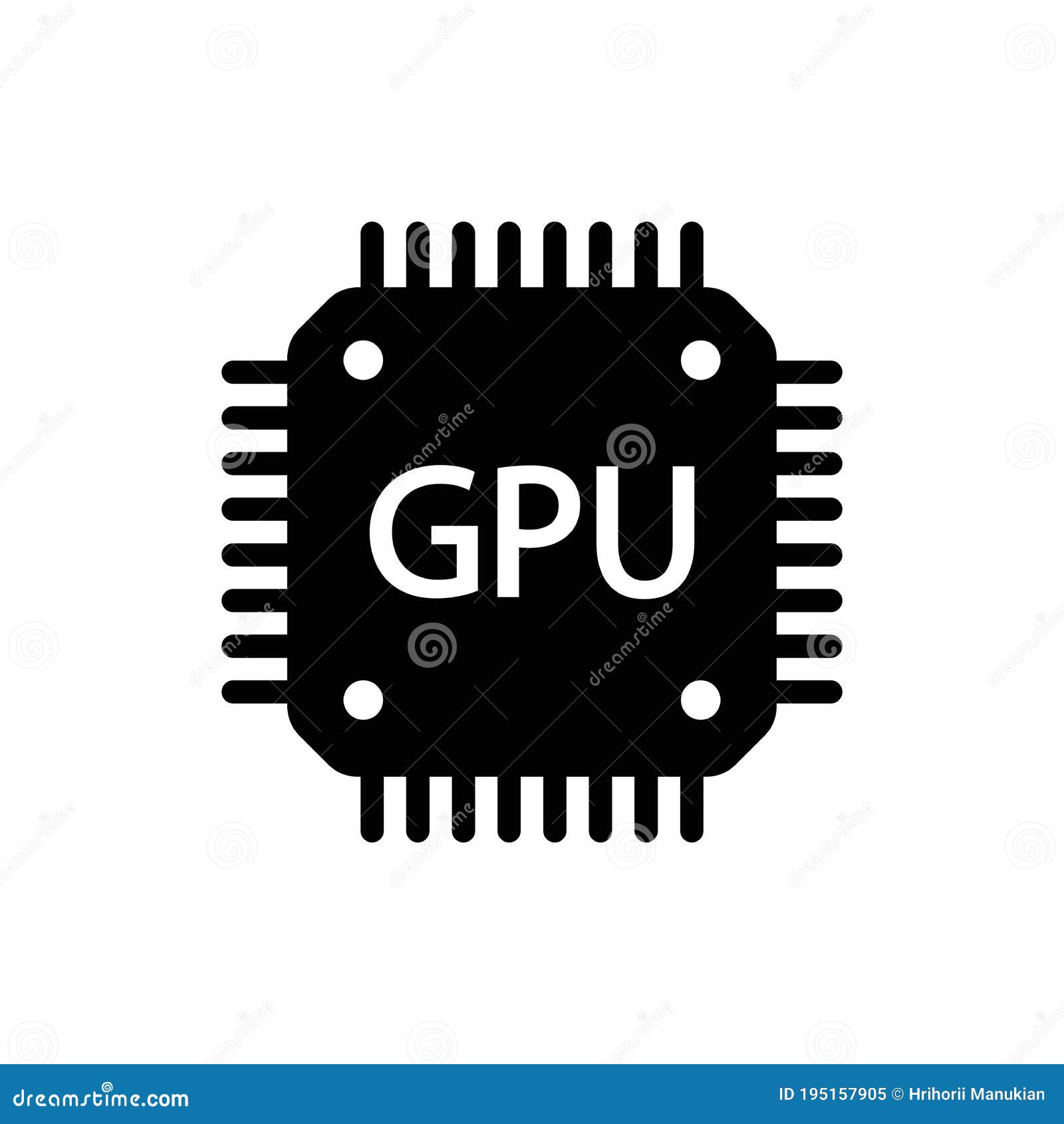 GPU Icon. Circuit Board Icon. Stock Vector - Illustration of board ...