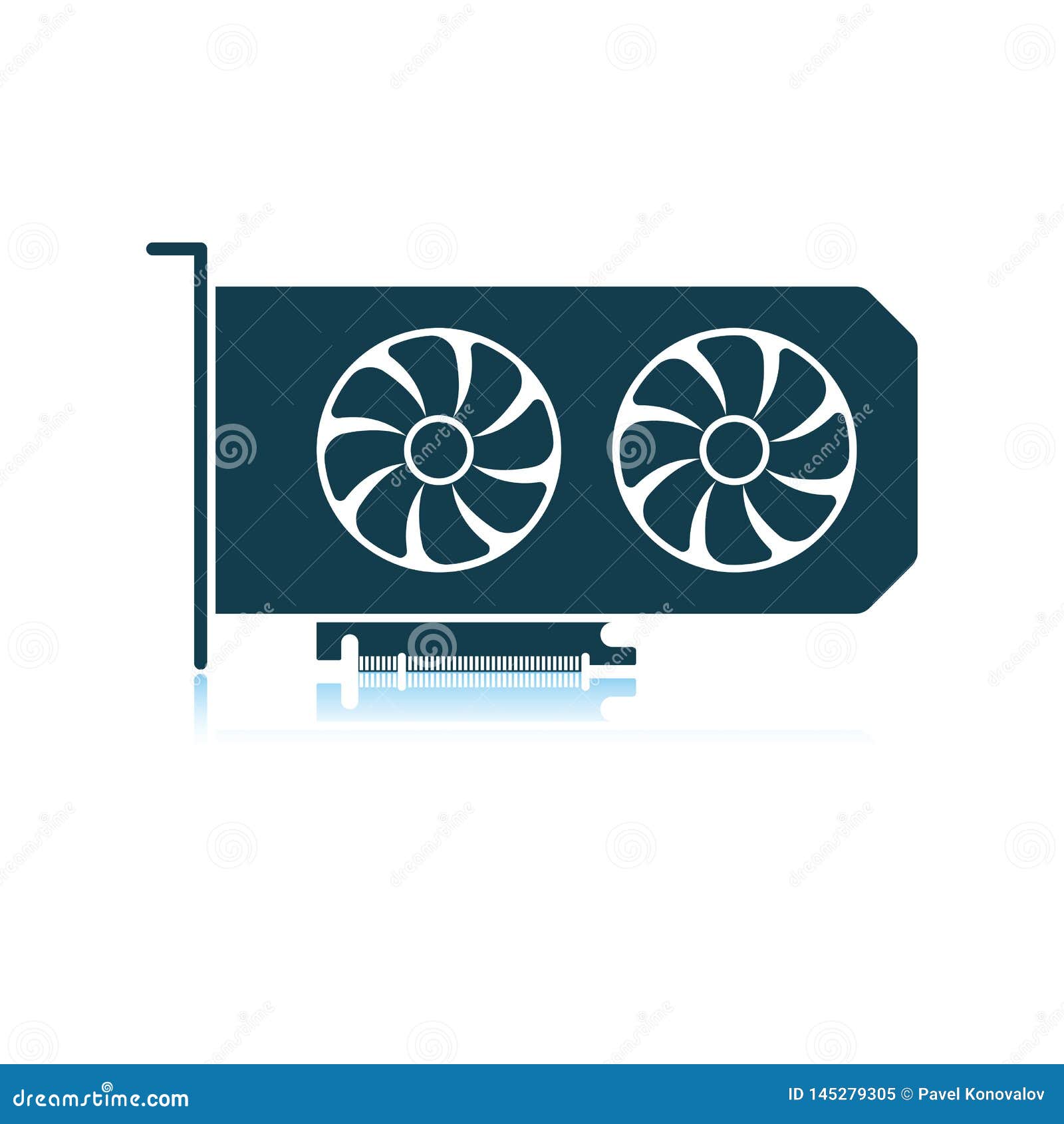 GPU icon stock vector. Illustration of component, peripheral - 145279305