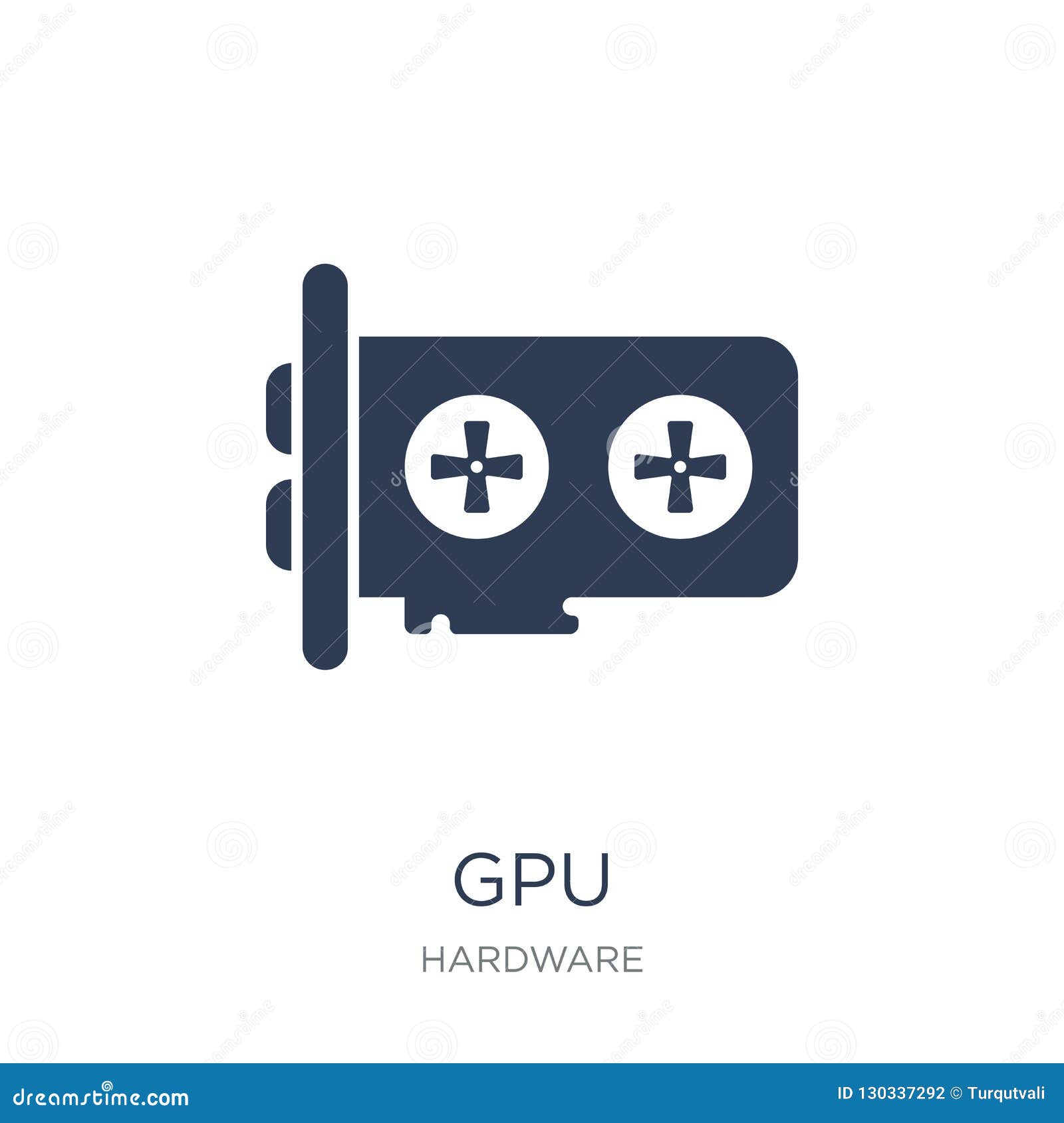 Gpu Icon. Trendy Flat Vector Gpu Icon on White Background from H Stock ...