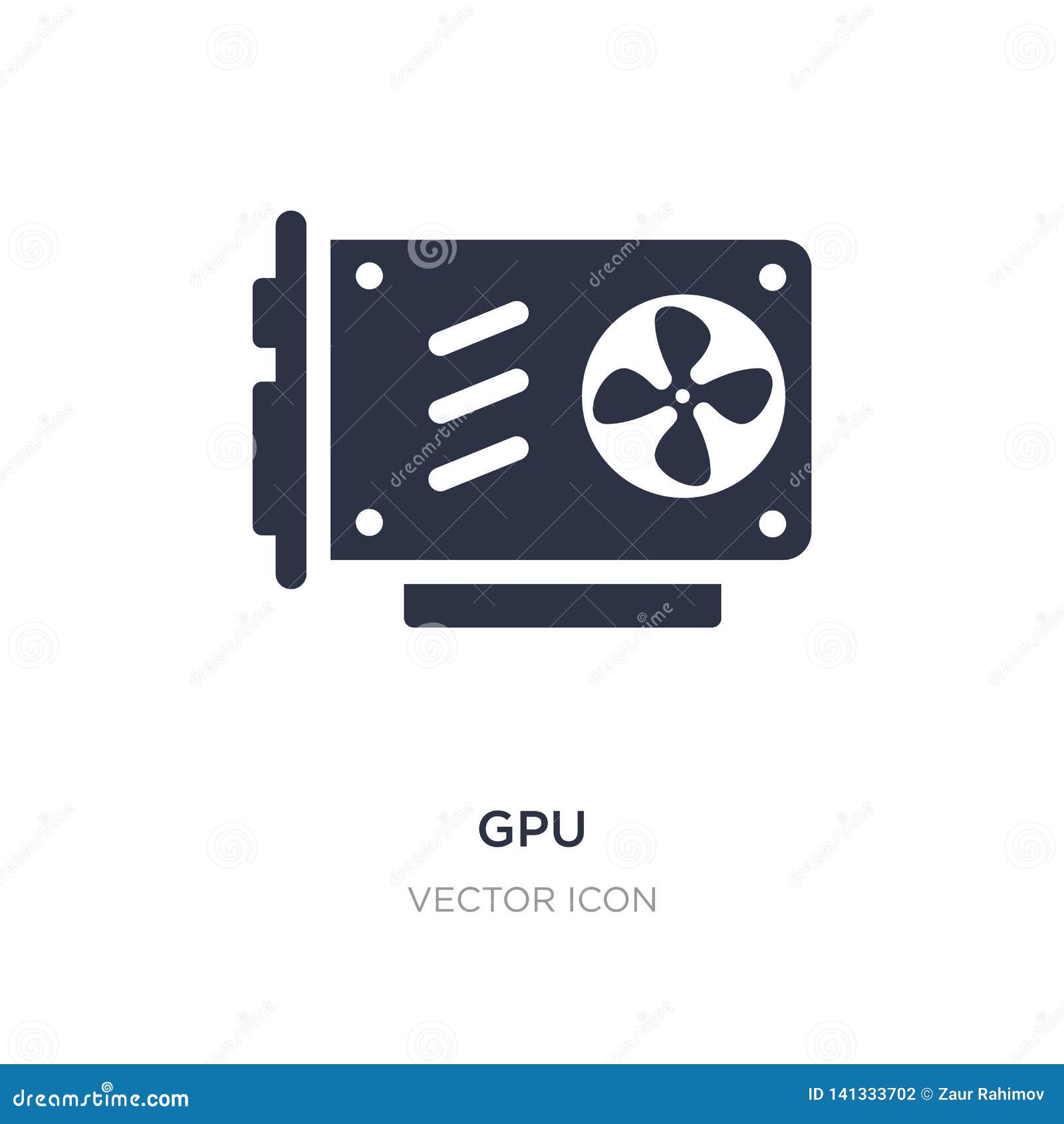 Gpu Icon on White Background. Simple Element Illustration from Hardware ...