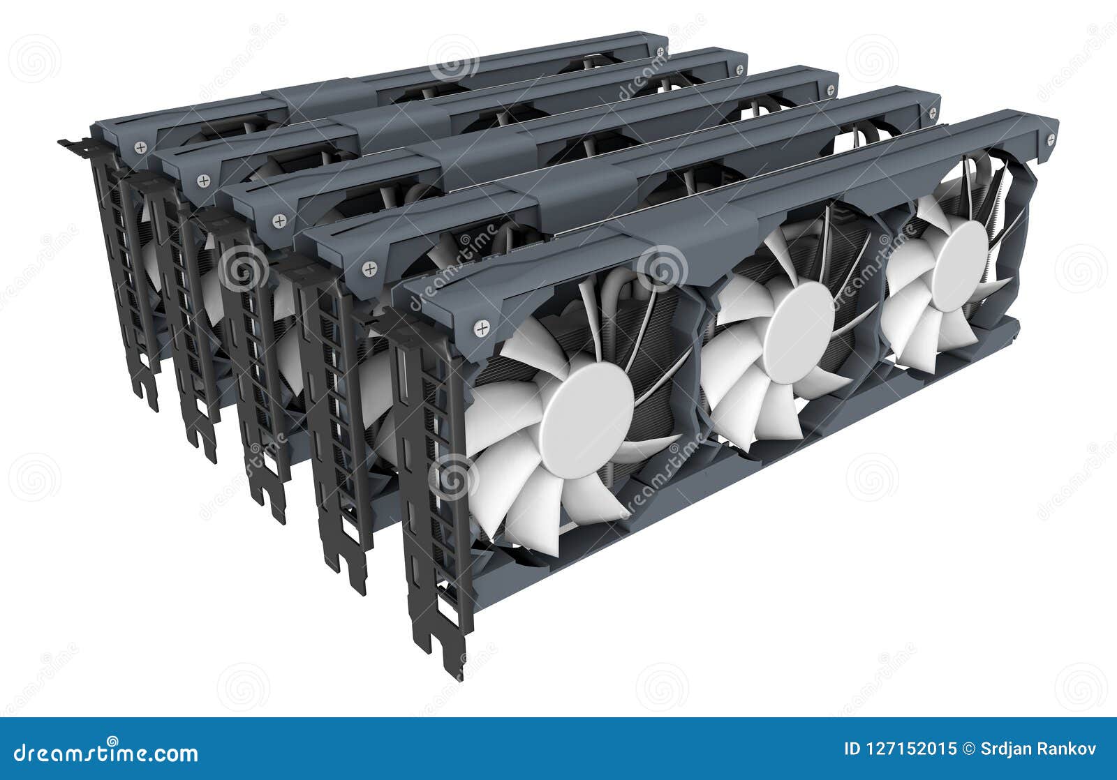 GPU mining concept stock illustration. Illustration of bitcoin - 127152015