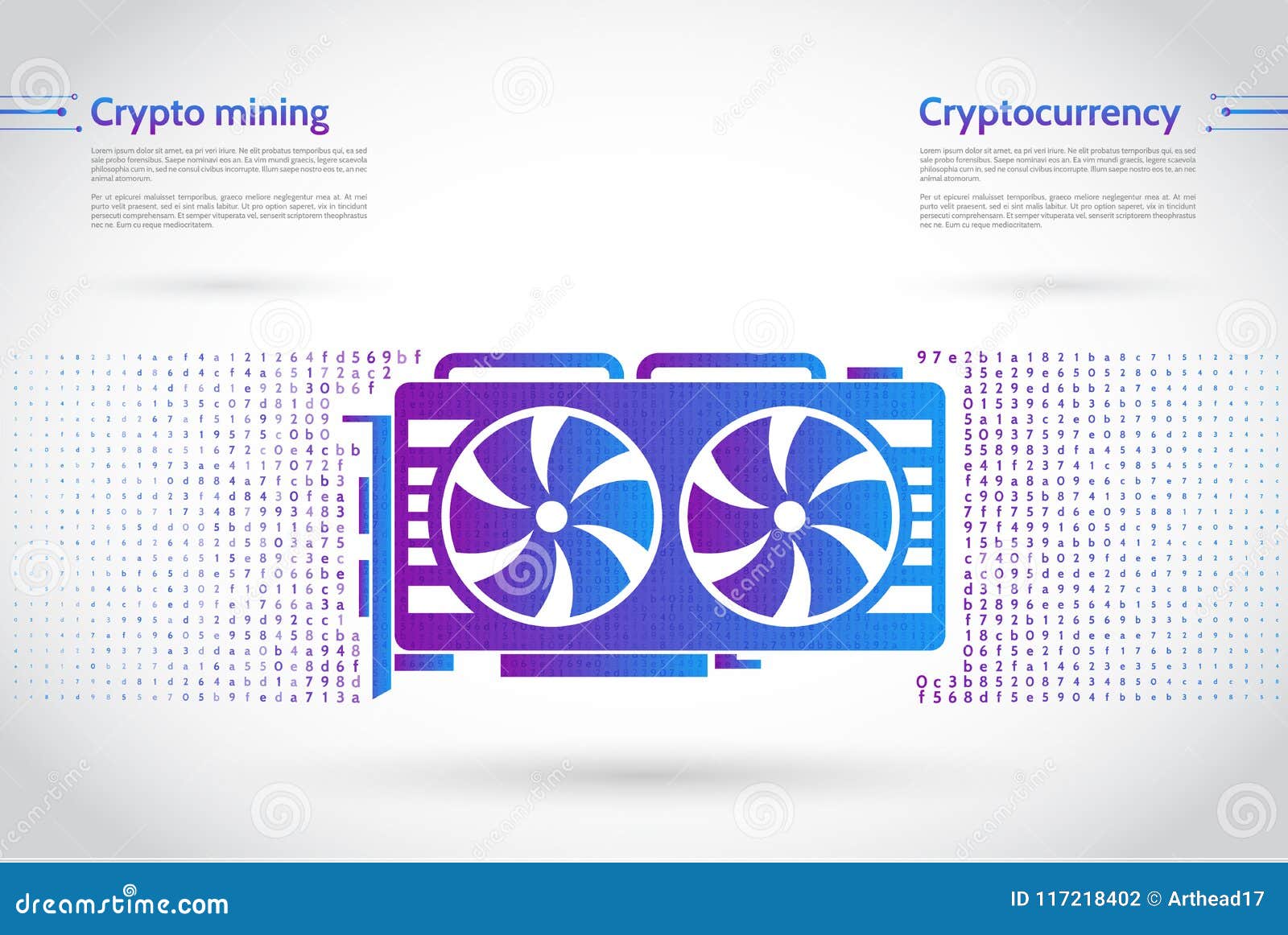 GPU Mining Digital Money. Farm Cryptocurrency Stock Vector ...