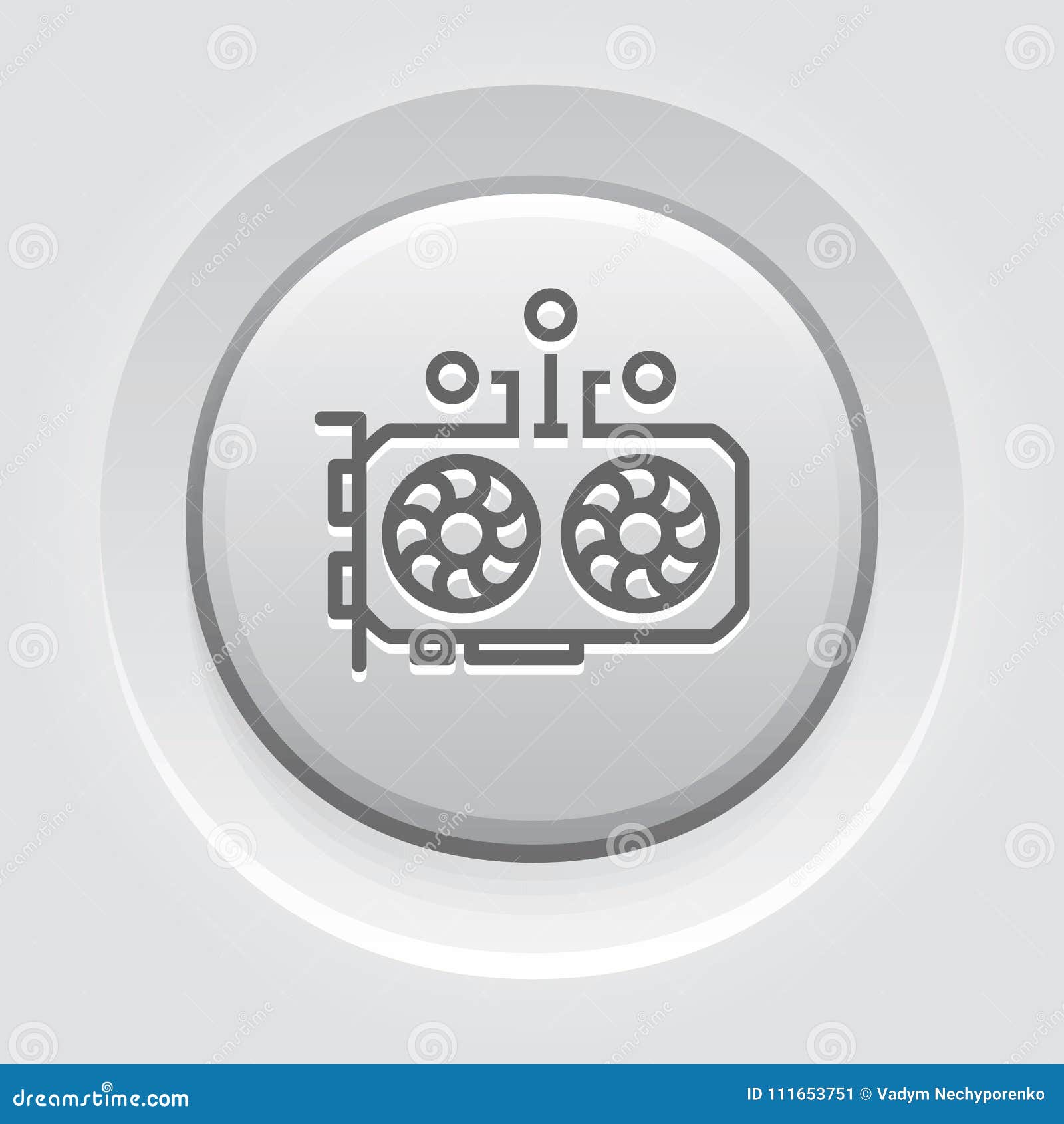 GPU Mining Icon. stock vector. Illustration of computer - 111653751