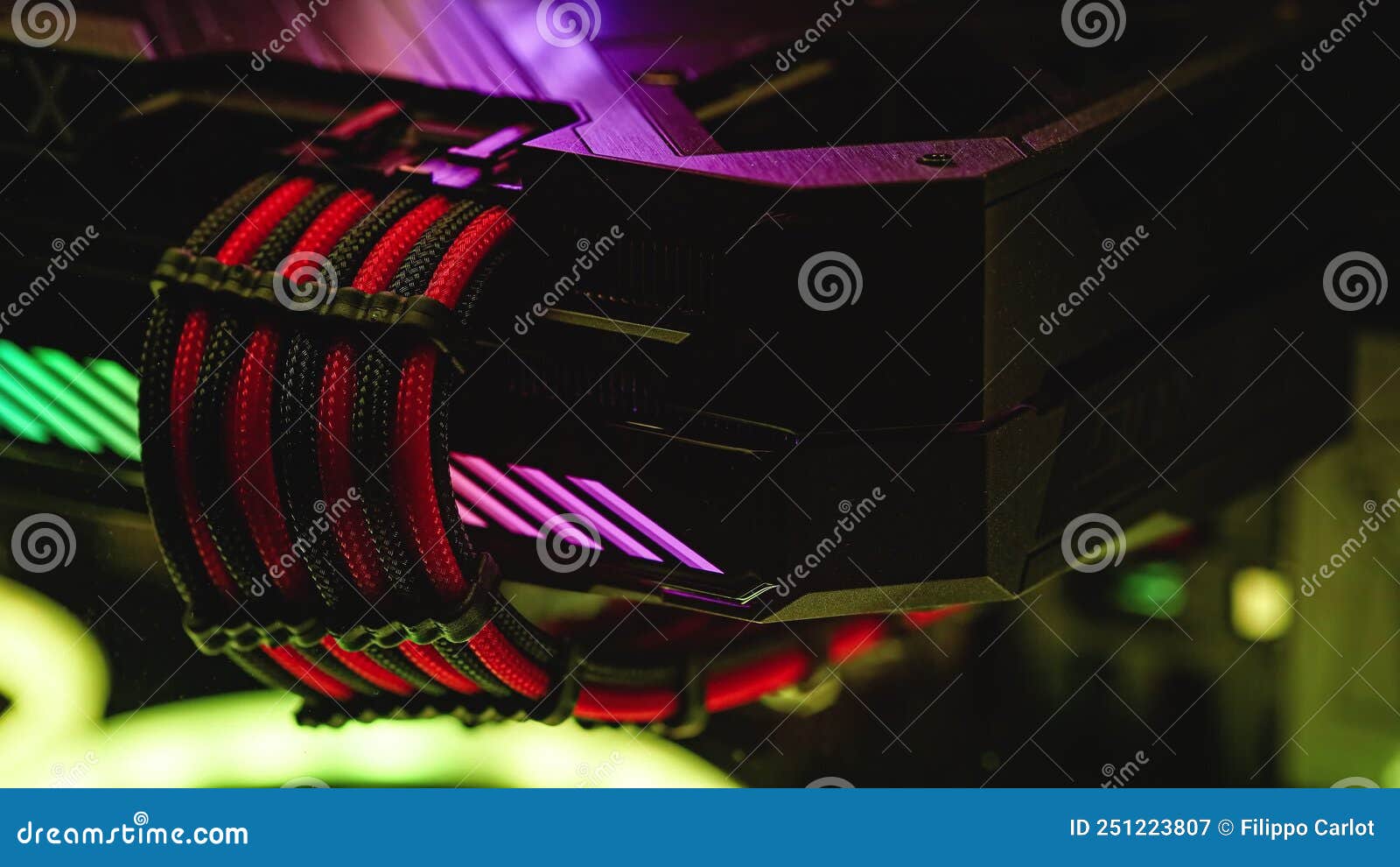 Gpu power socket stock video. Video of energy, cooler - 251223807