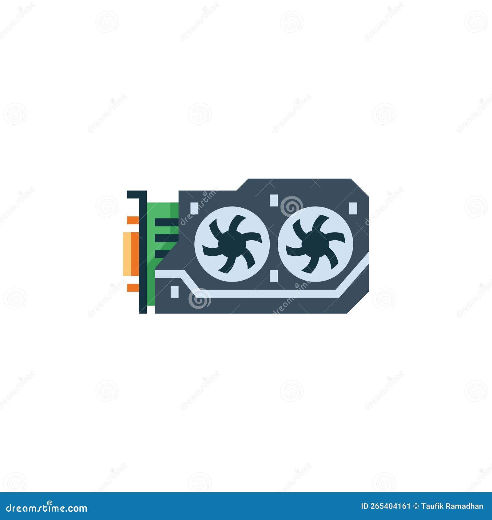 Gpu Vector Icon. Computer Component Icon Flat Style. Perfect Use for Logo, Presentation, Website ...