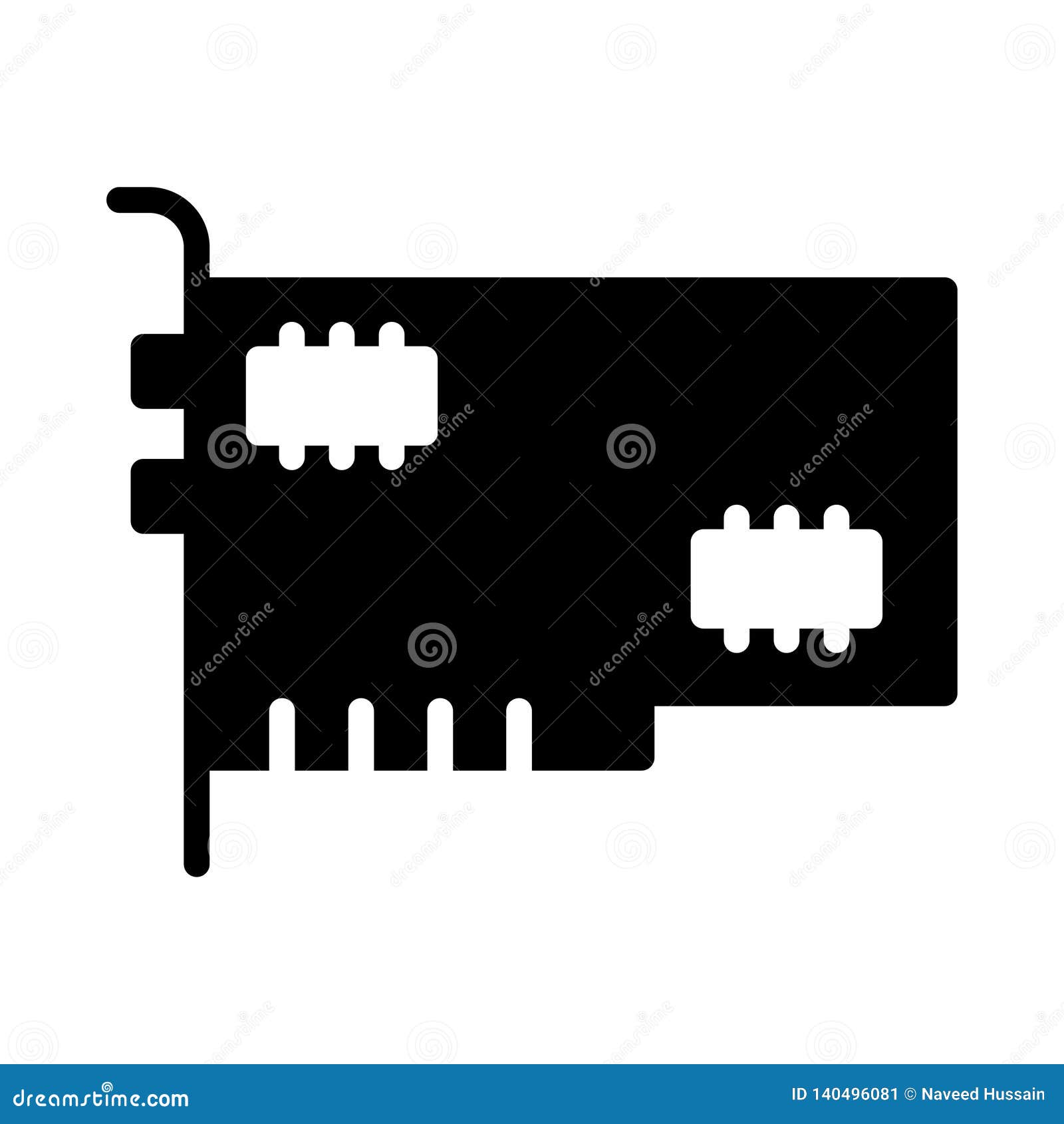 Gpu glyph flat vector icon stock illustration. Illustration of card ...