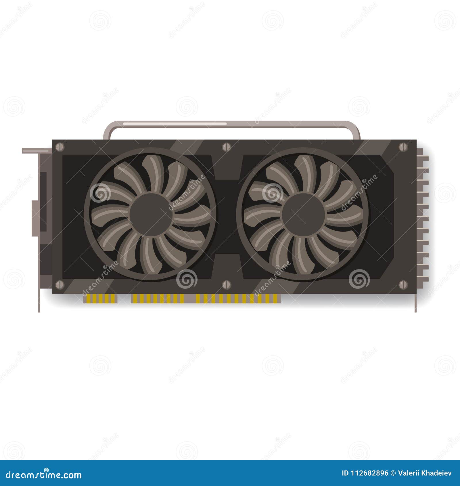 GPU Videocard for Mining Isolated Icon. Blockchain Technology and ...