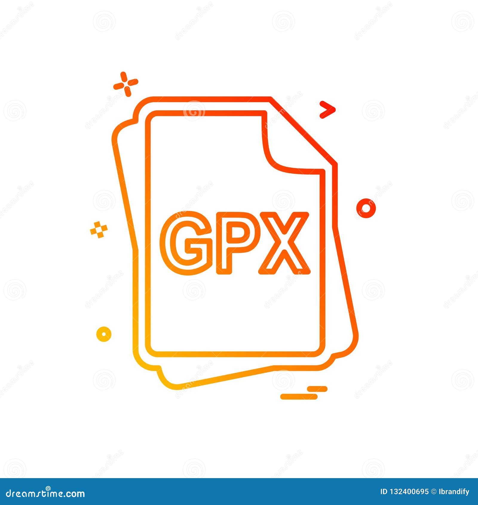 GPX File Type Icon Design Vector Stock Vector - Illustration of ...