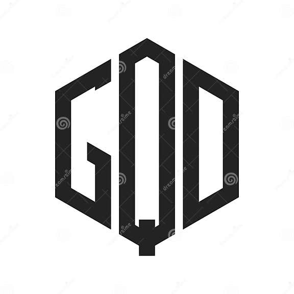 GQD Logo Design. Initial Letter GQD Monogram Logo Using Hexagon Shape ...