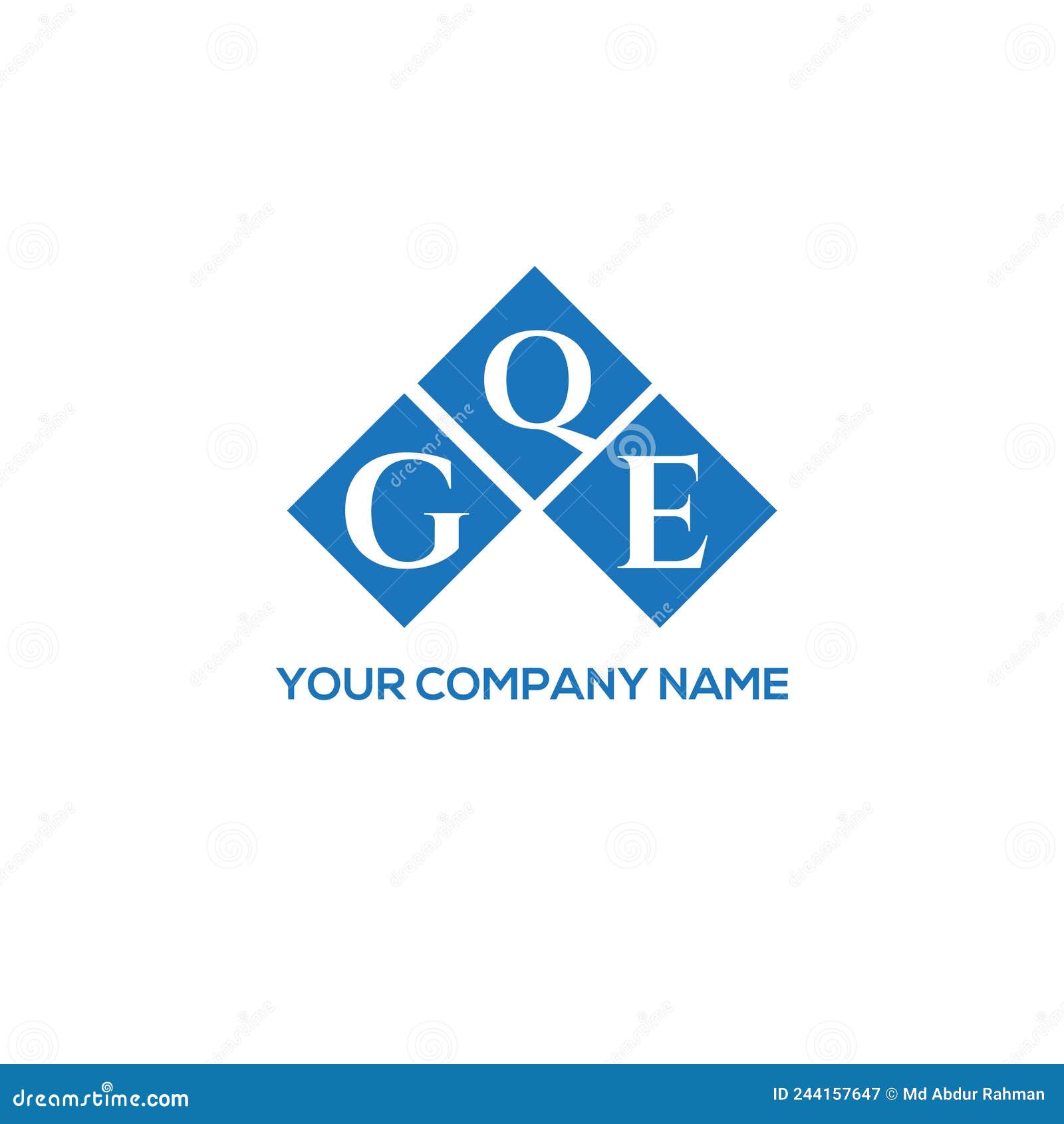 GQE Letter Logo Design on White Background. GQE Creative Initials ...