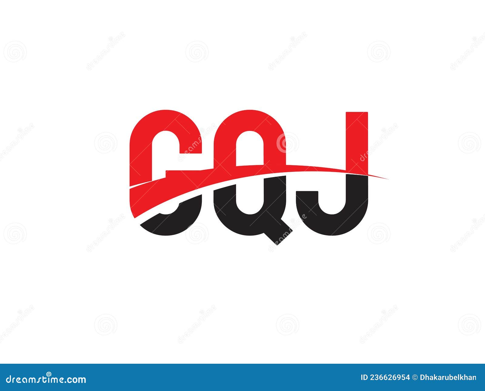 GQJ Letter Initial Logo Design Vector Illustration Stock Vector ...