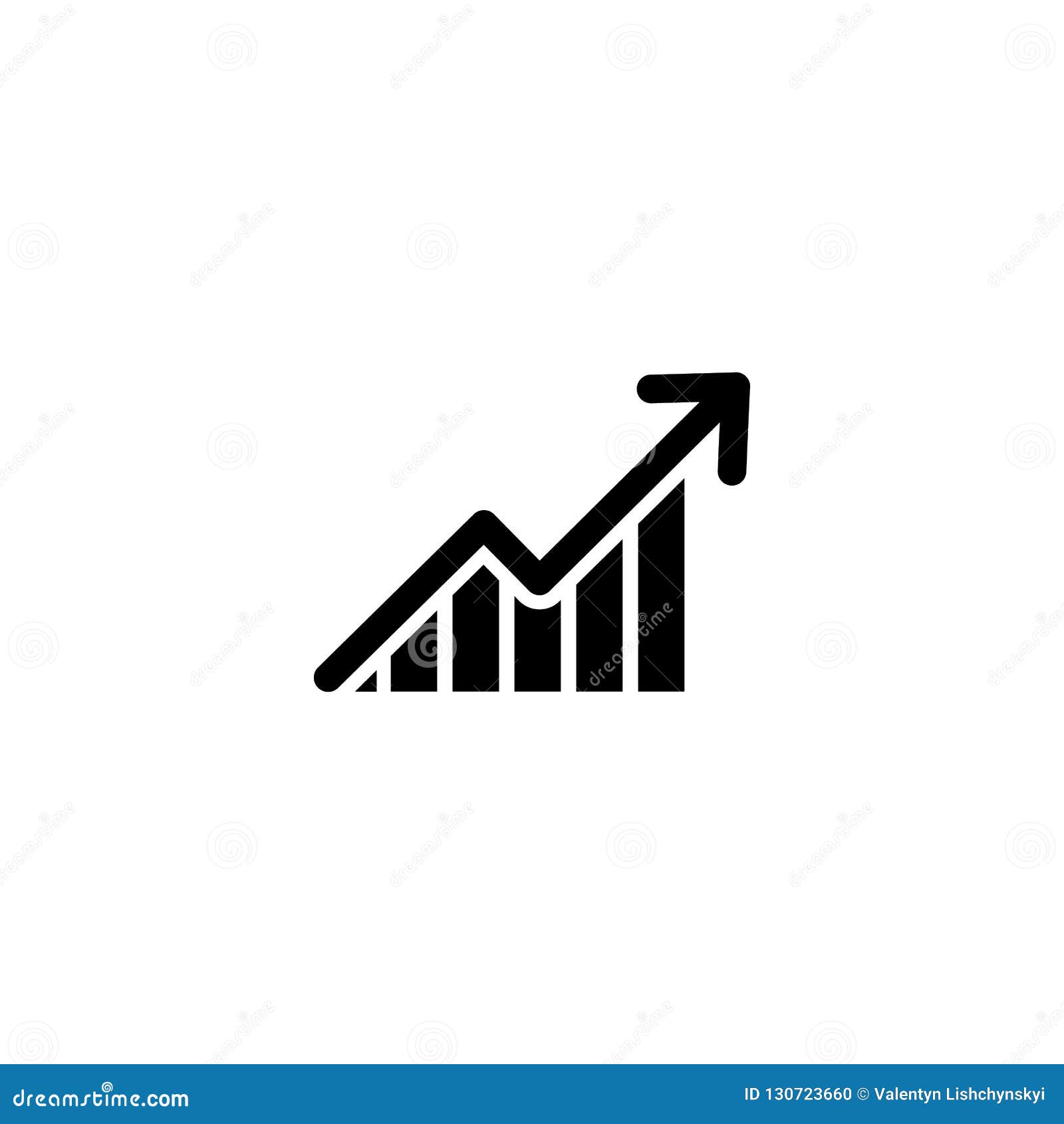 Gráfico Con La Flecha Que Sube Símbolo Del Vector Stock de ilustración ...