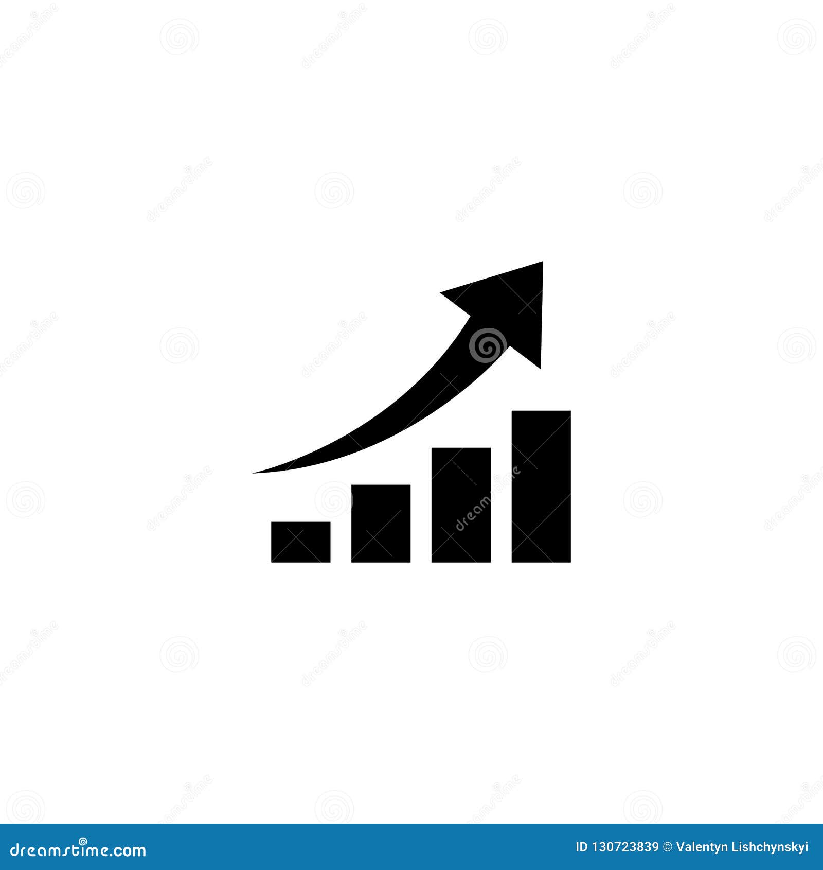 Gráfico Con La Flecha Que Sube Símbolo Del Vector Stock de ilustración ...