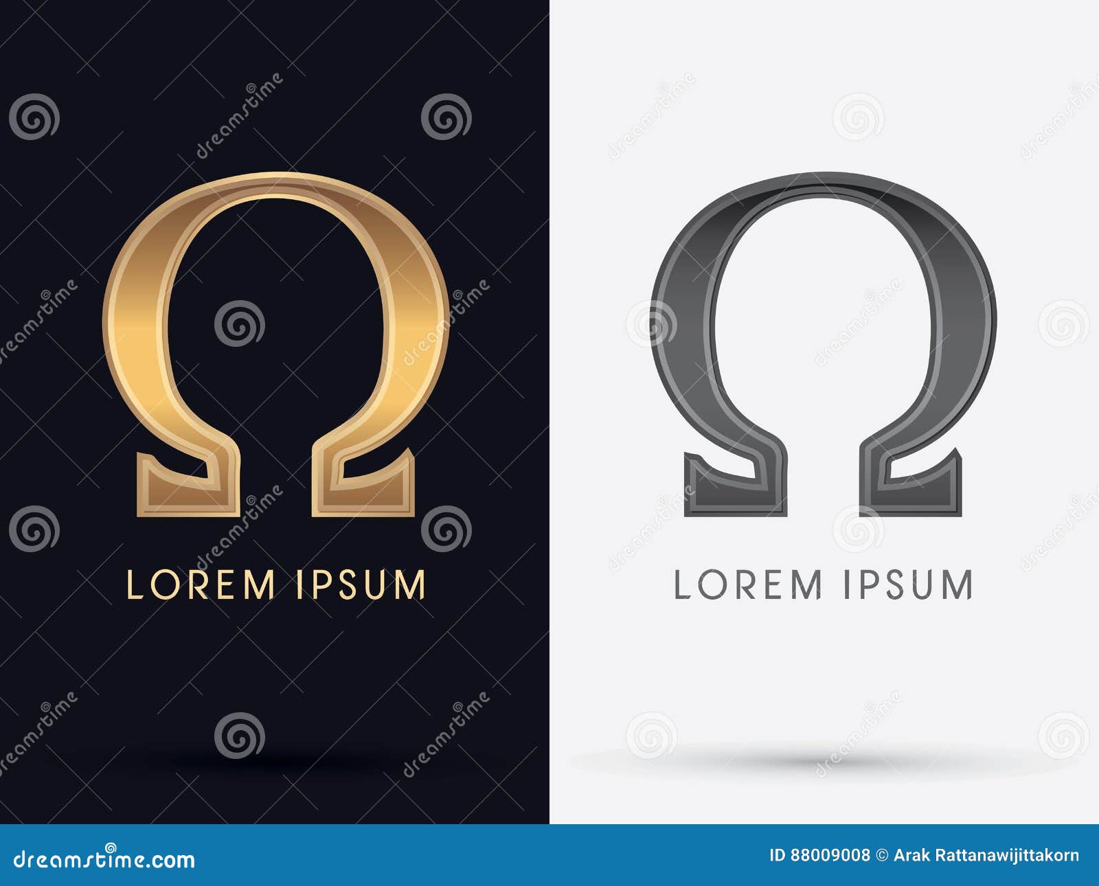 Gráfico De La Muestra De Omega Ilustración del Vector - Ilustración de ...