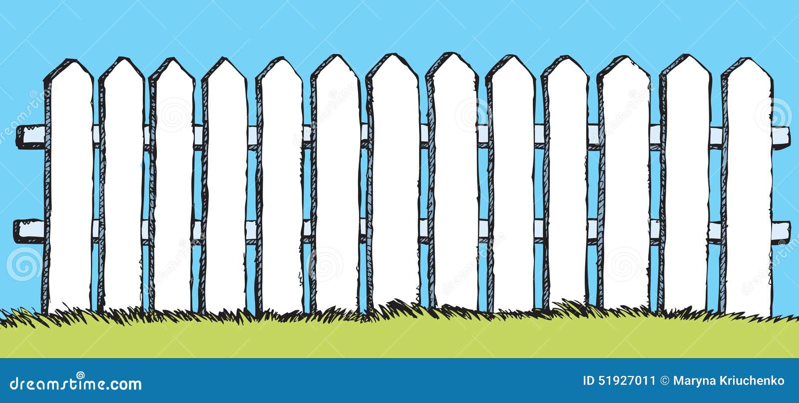 Gráfico Del Vector Cerca Blanca Con Los Tableros Ilustración del Vector ...