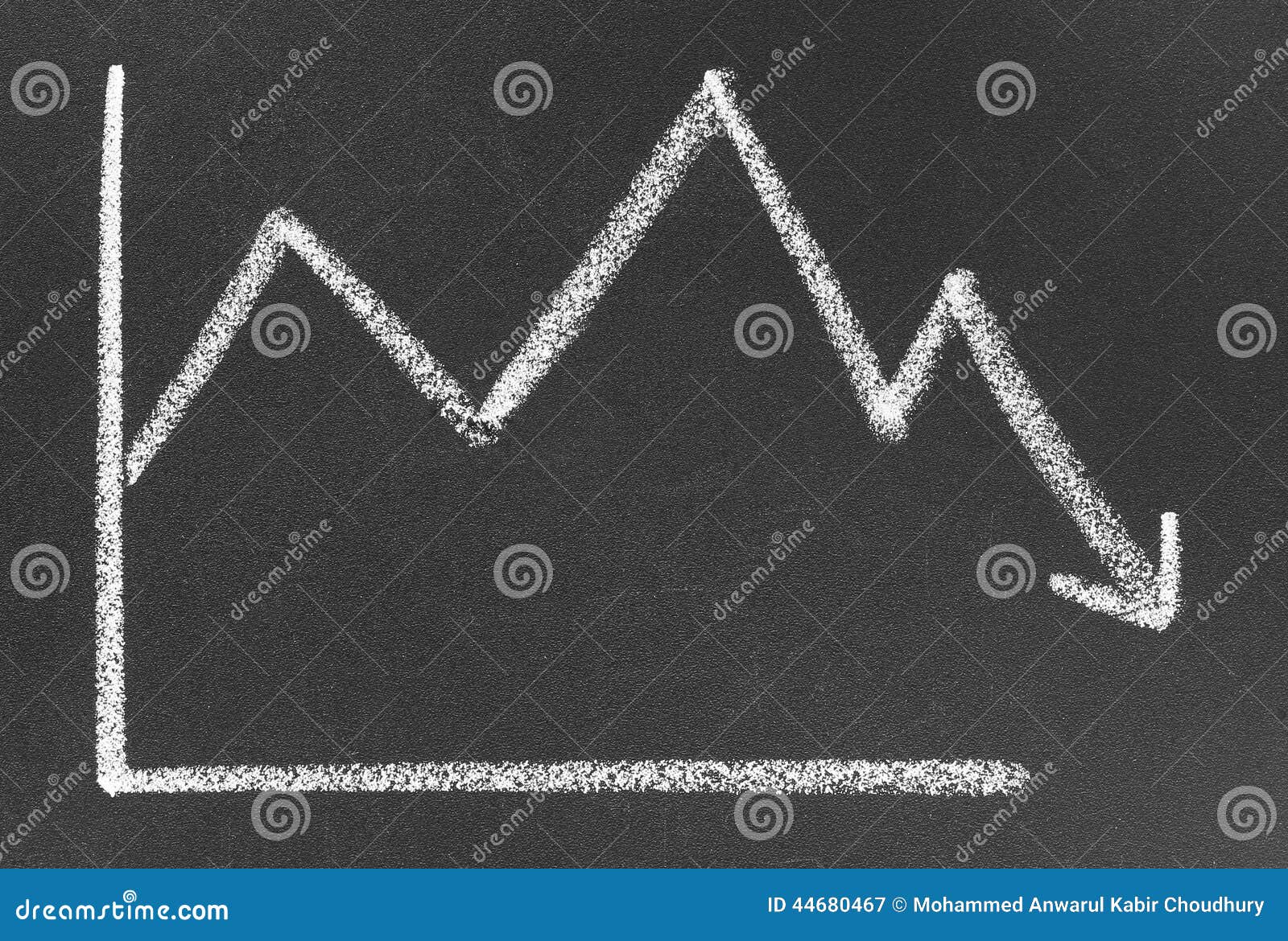 Gráfico descendente imagen de archivo. Imagen de descendente - 44680467