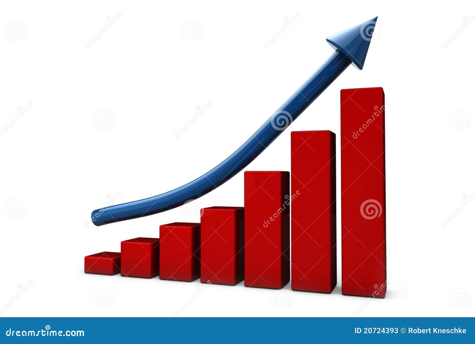 Gráfico Y Flecha Crecientes Stock de ilustración - Ilustración de ...