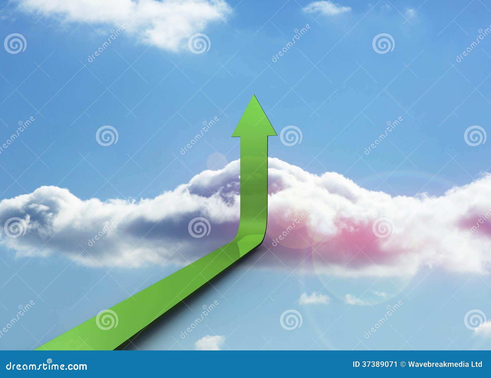 Grön pil som pekar upp stock illustrationer. Illustration av utveckling ...