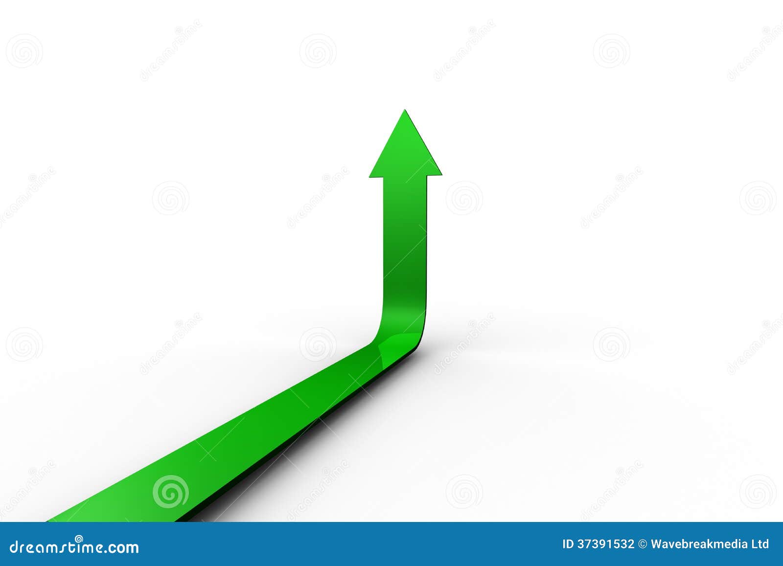 Grön pil som pekar upp stock illustrationer. Illustration av grön ...