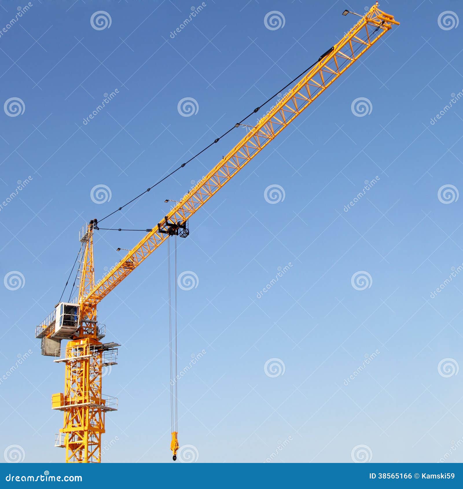 Grúa moderno foto de archivo. Imagen de amarillo, torre - 38565166