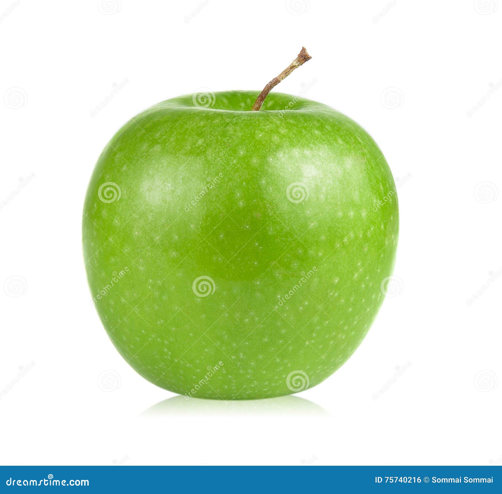 Grüner Apfel stockfoto. Bild von apfel, grün, diät, sommer - 75740216