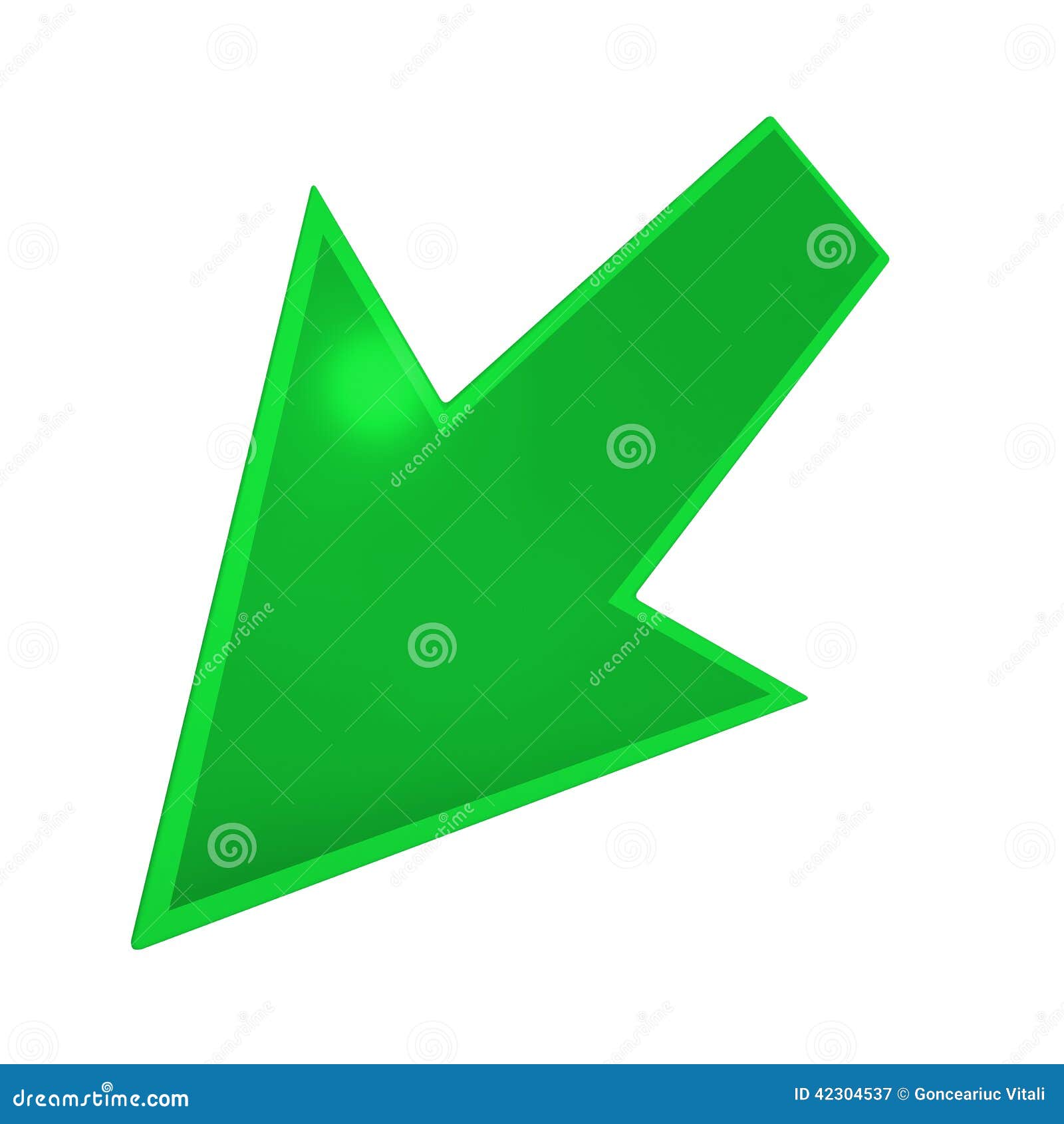 Grüner Pfeil stock abbildung. Illustration von darstellung - 42304537