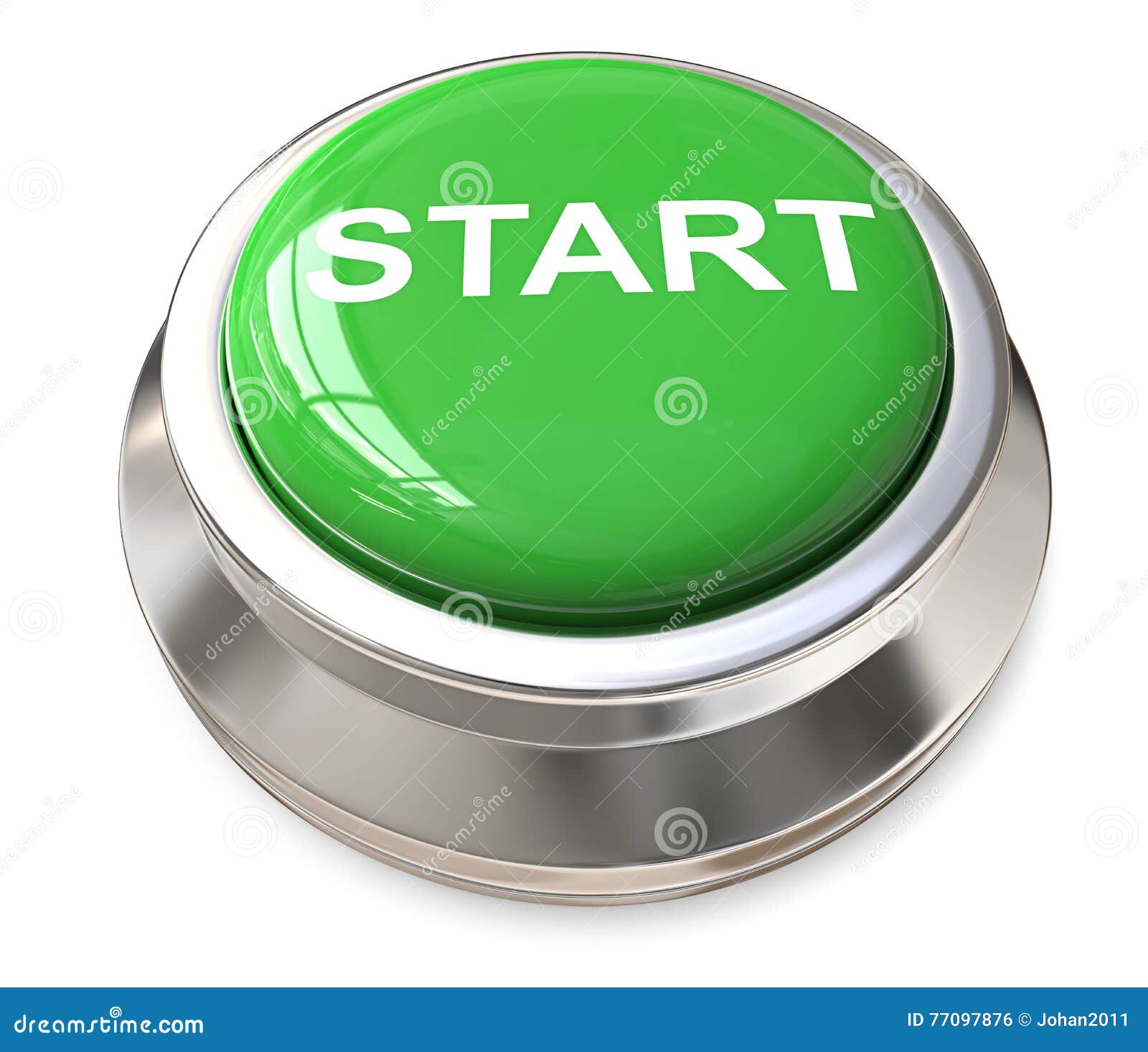 Grüner Startknopf stock abbildung. Illustration von computer - 77097876