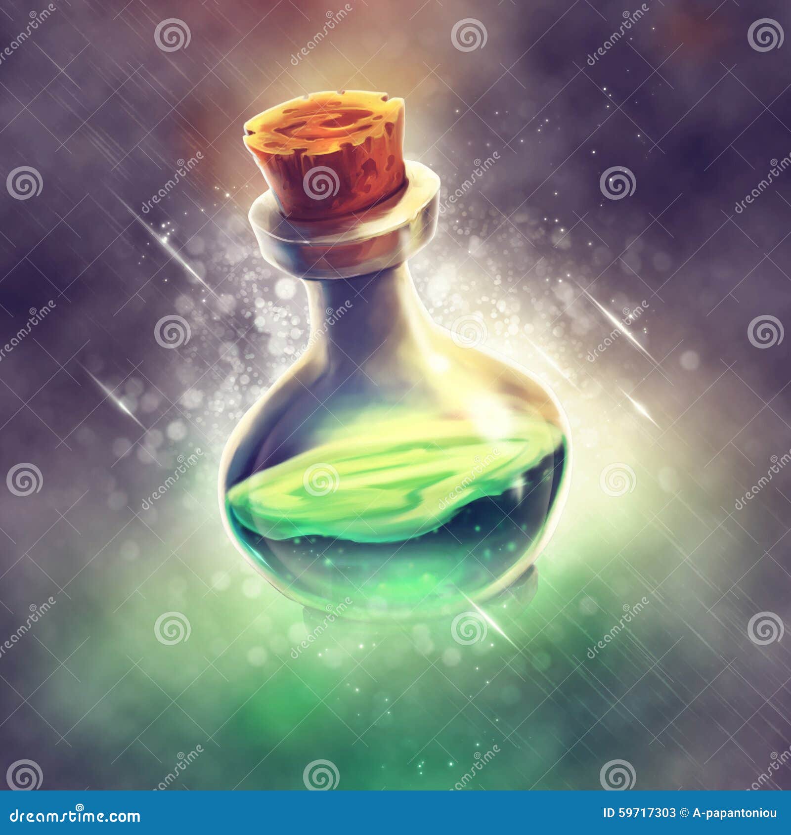 Grüner Trank stock abbildung. Illustration von flüssigkeit - 59717303