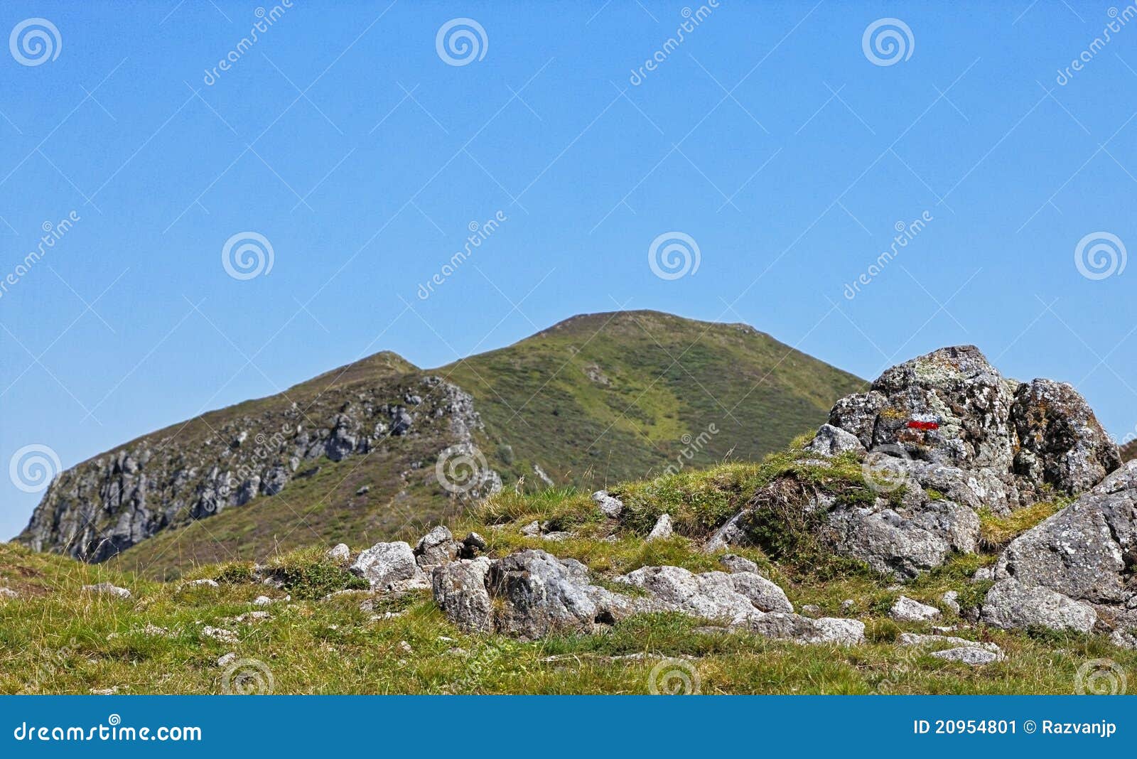 GR Footpath in the Central Massif Stock Image - Image of randonee ...