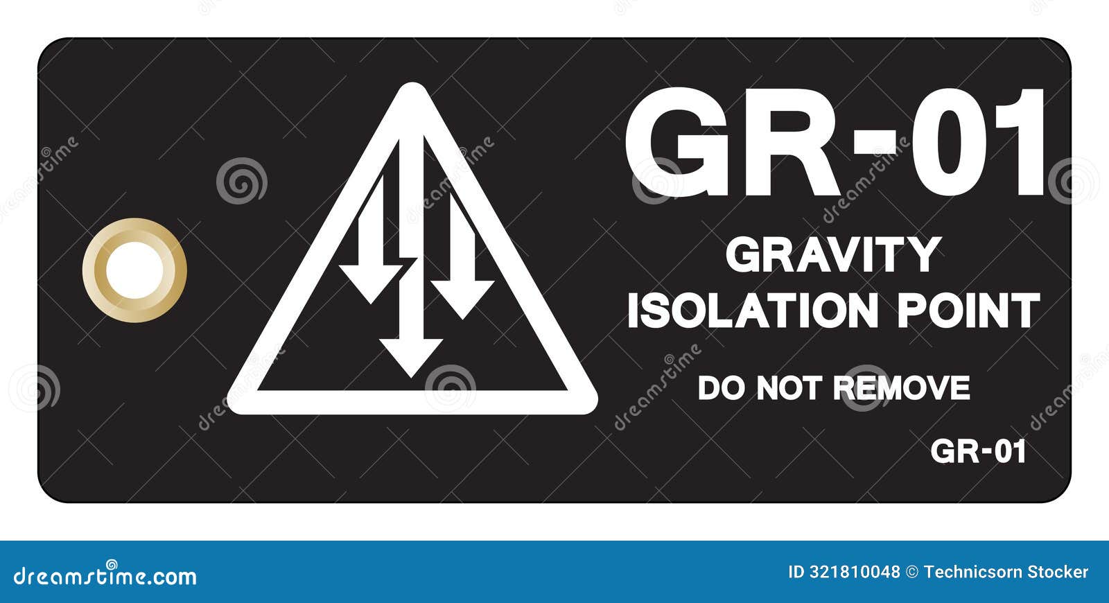 GR01 Gravity Isolation Point Tag Label Symbol Sign, Vector Illustration ...