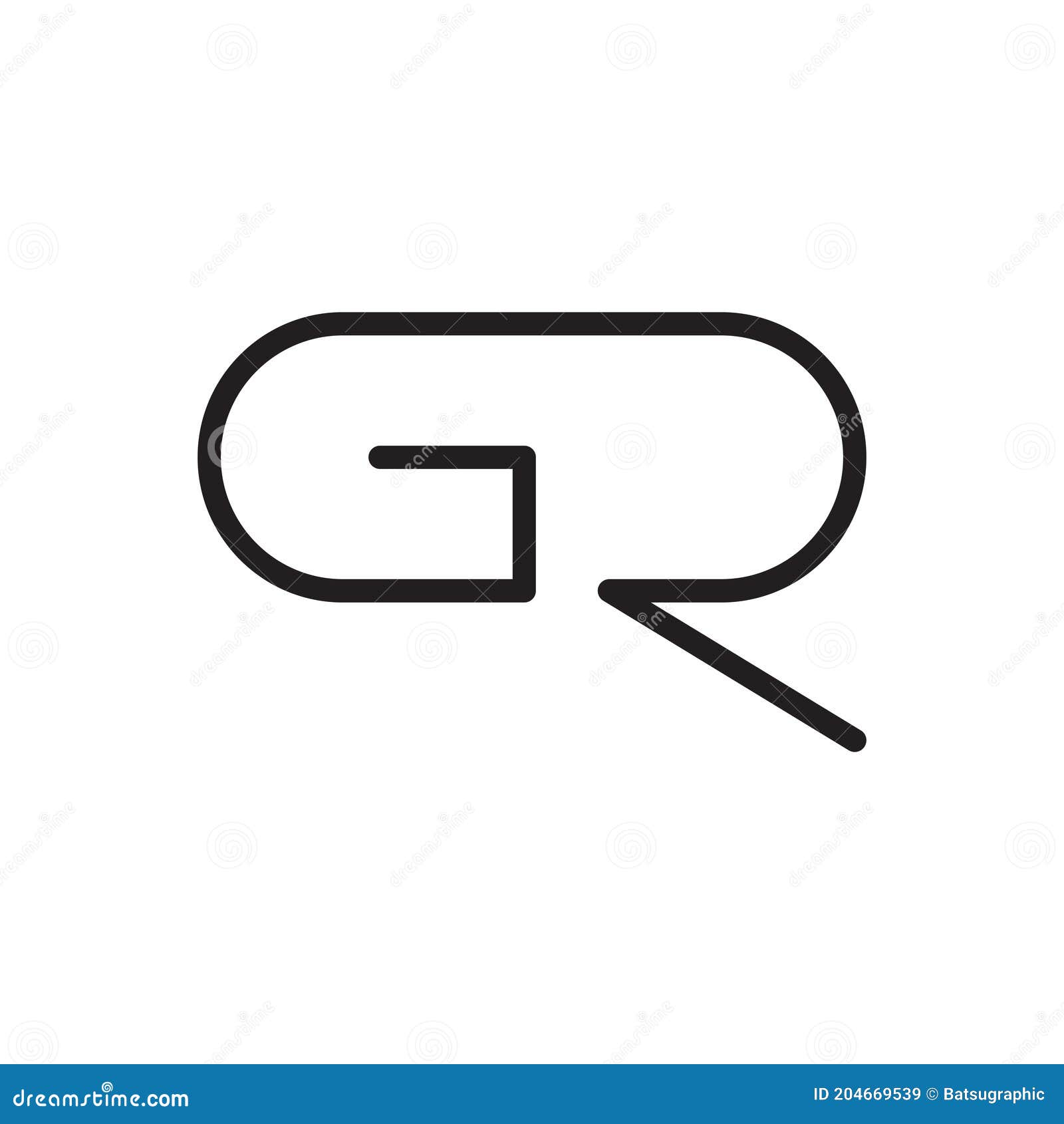 Gr Initial Letter Vector Logo Icon Stock Vector - Illustration of ...