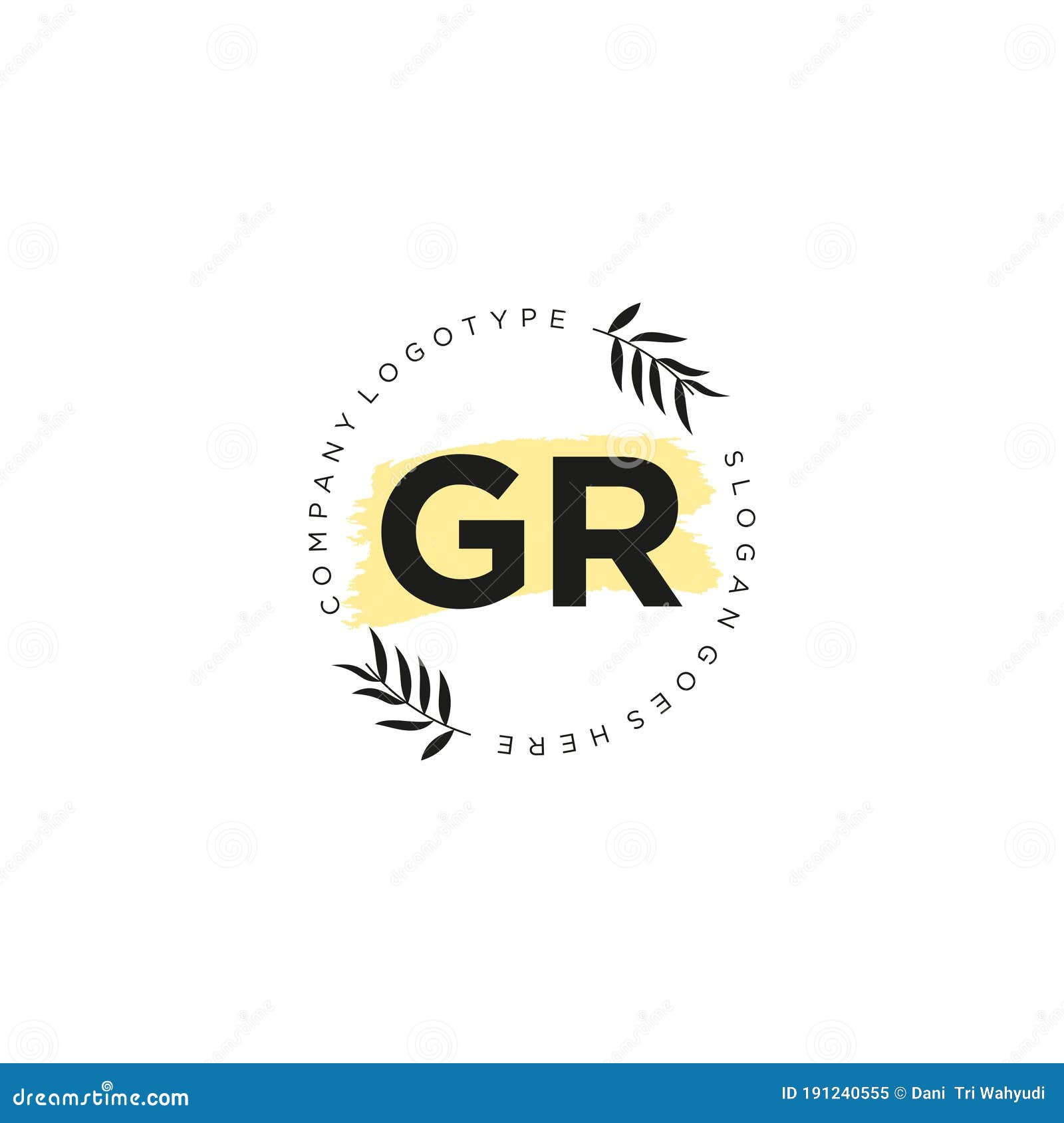 GR Letter Logo Icon Design Template Elements Stock Vector ...