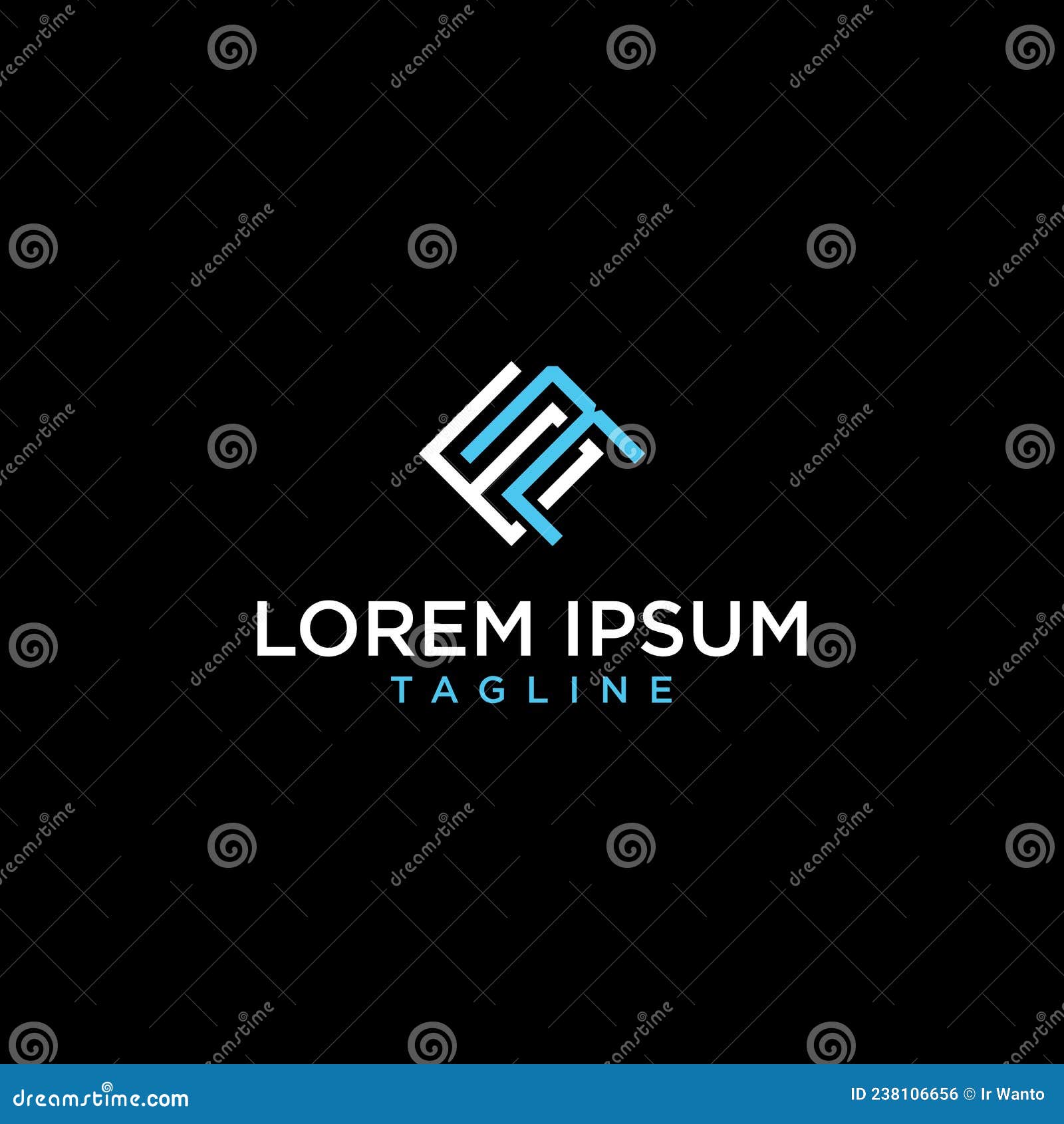 Gr or Rg Square Logo Design Stock Vector - Illustration of simple ...