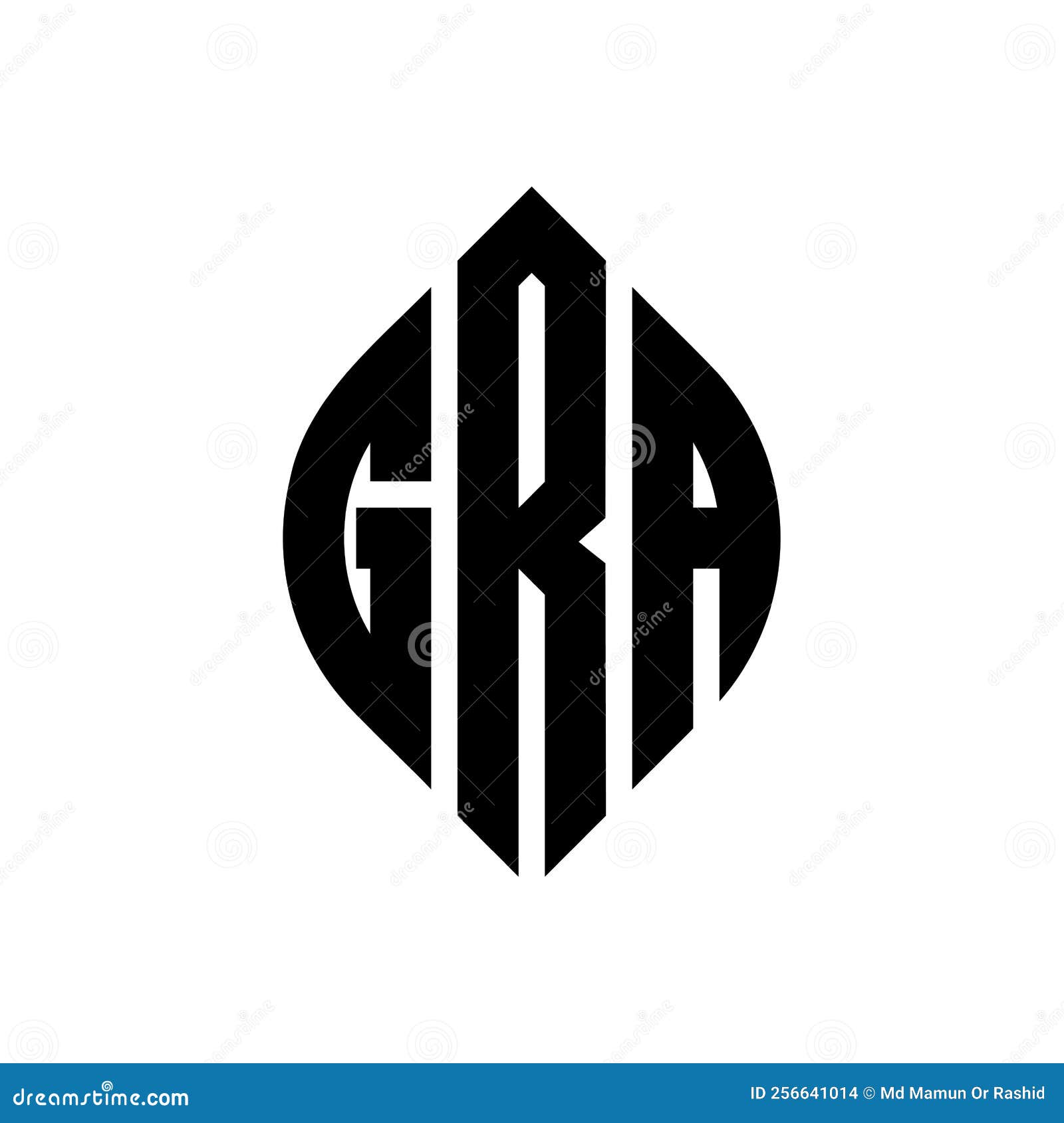 GRA Circle Letter Logo Design With Circle And Ellipse Shape. GRA ...