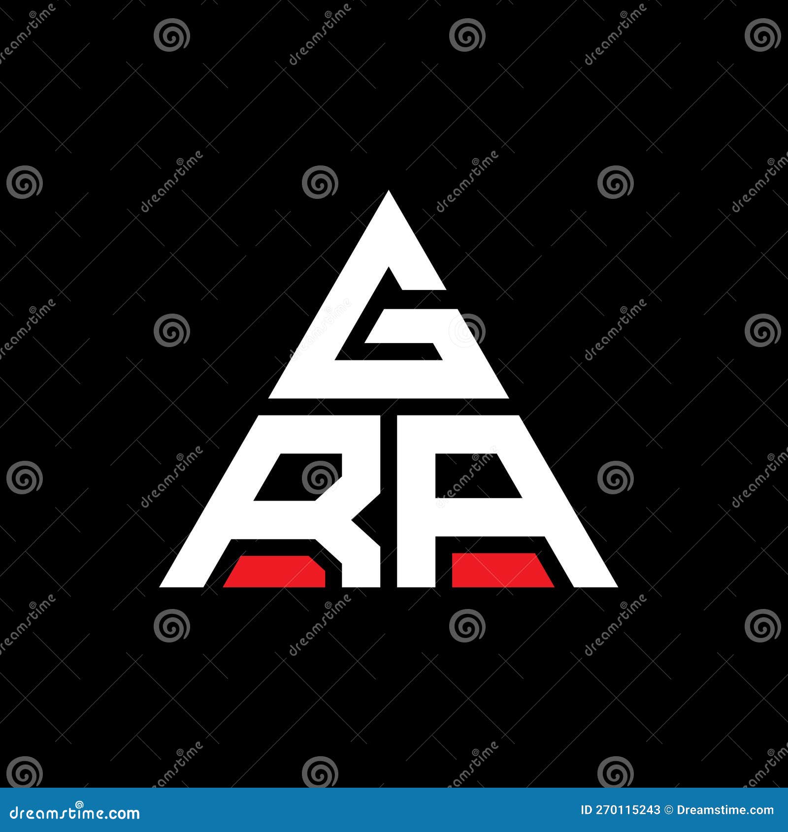 GRA Triangle Letter Logo Design With Triangle Shape. GRA Triangle Logo ...