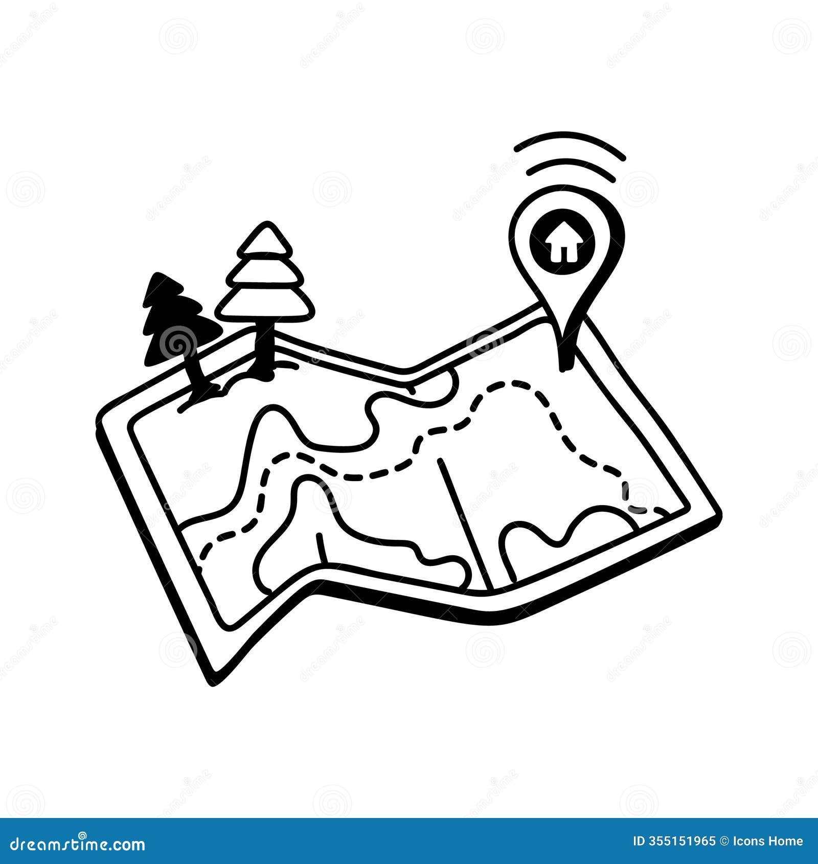 Grab this Amazing Icon of Map in Trendy Style Stock Illustration ...