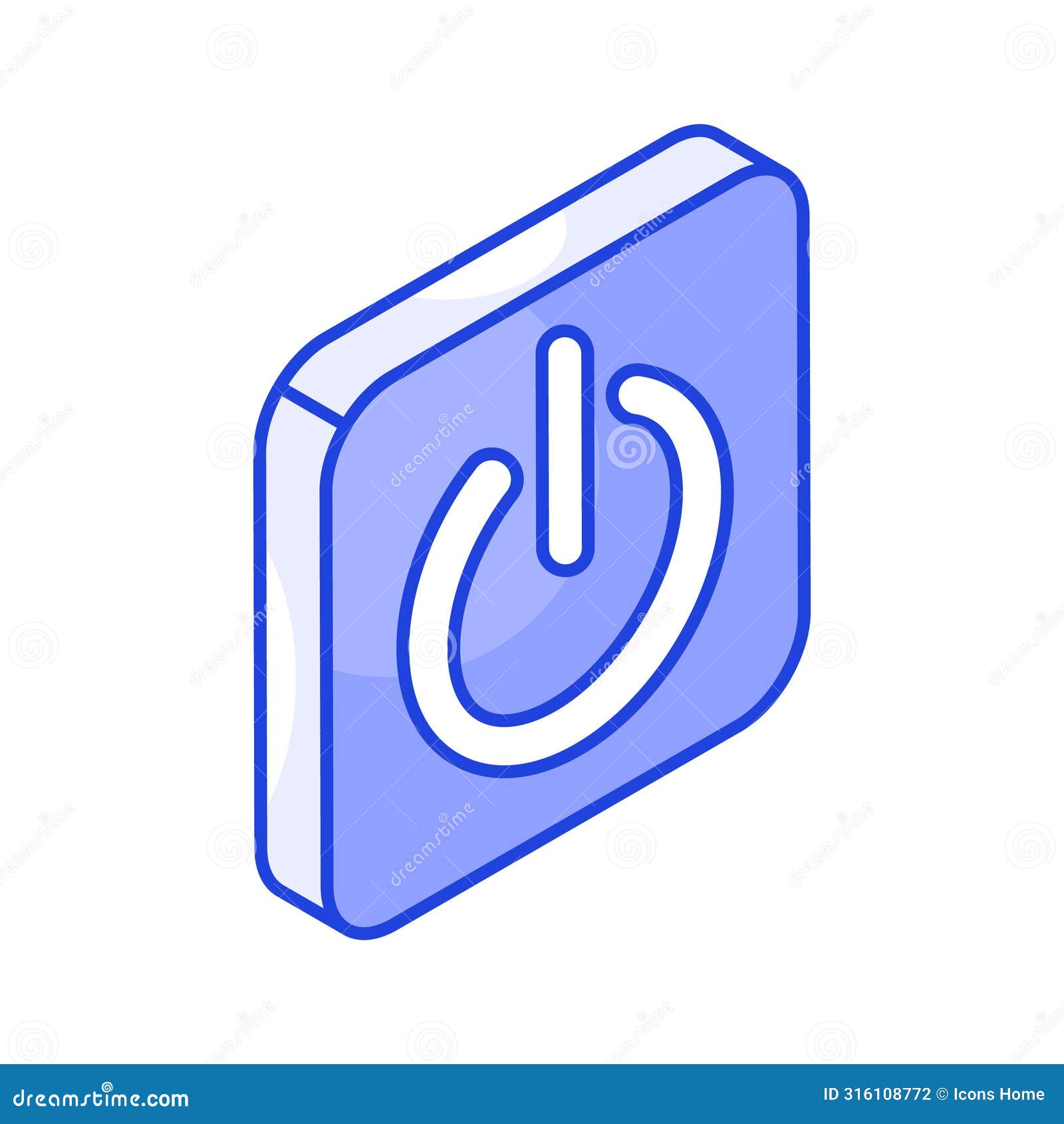 Grab this Amazing Isometric Icon of Power Button, Shutdown Button Stock ...