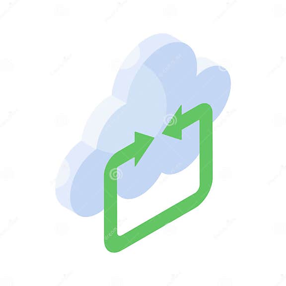 Grab this Beautiful Icon of Cloud Syncing, Cloud Update Vector Design Stock Vector ...