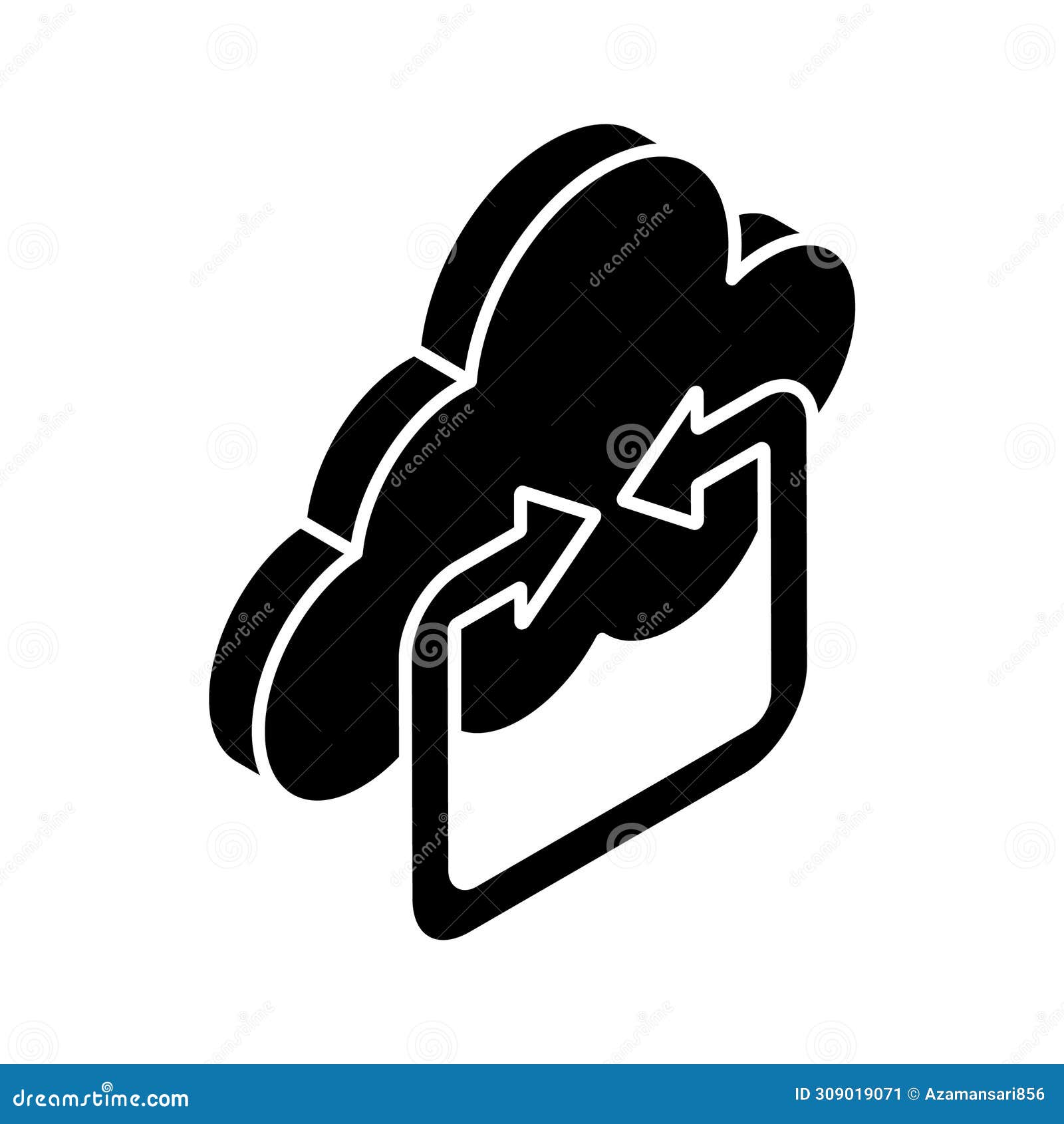 Grab this Beautiful Icon of Cloud Syncing, Cloud Update Vector Design ...