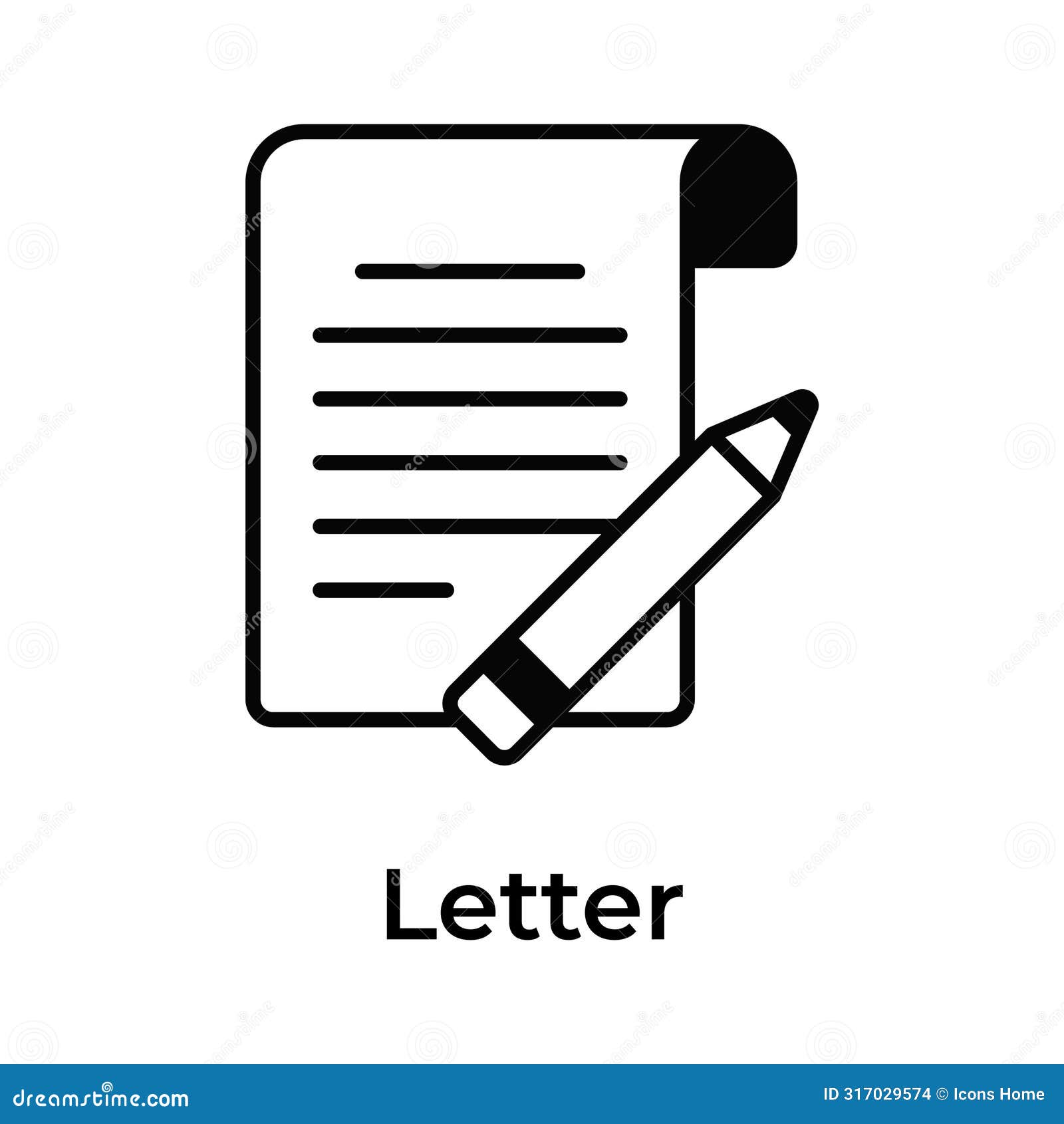 Grab this Beautifully Designed Icon of Letter, Communication Document ...